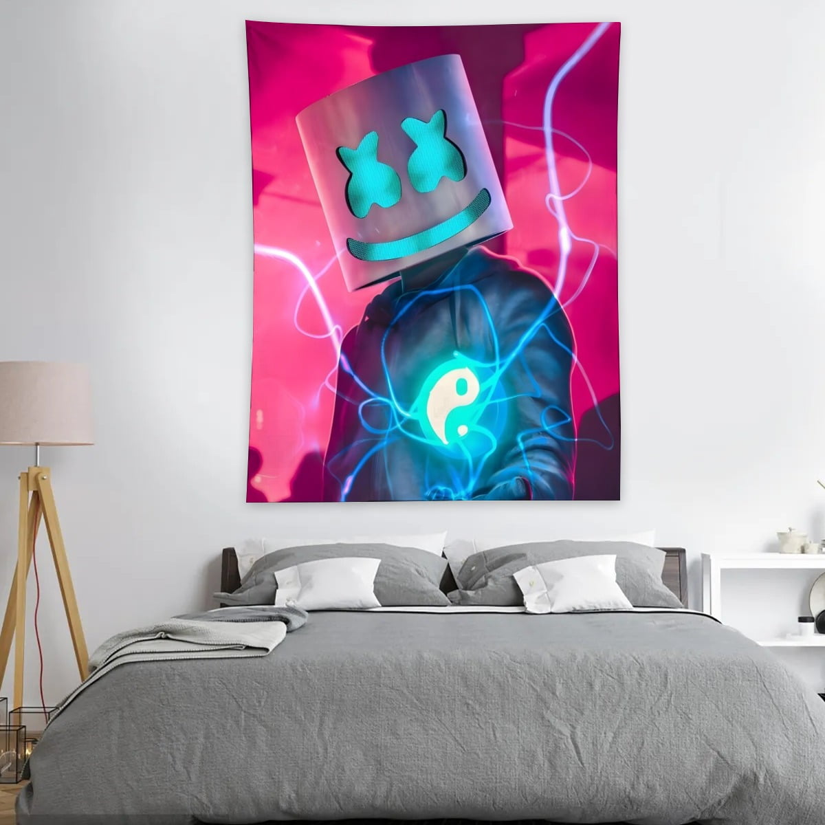 YOUJIANGYUN DJ Marshmello-Theme Anti-pilling Tapestry Gift Wall Hanging ...