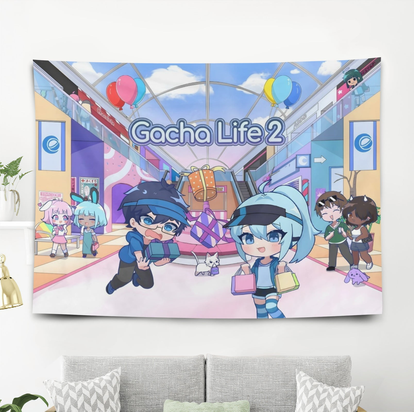 YOUJIANGYUN Gacha Life-Theme Anti-pilling Tapestry Gift Wall Hanging ...