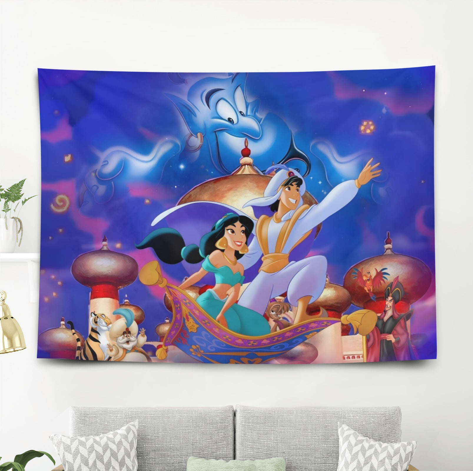 YOUJIANGYUN Jasmine Aladdin Princess-Theme Anti-pilling Tapestry Gift ...