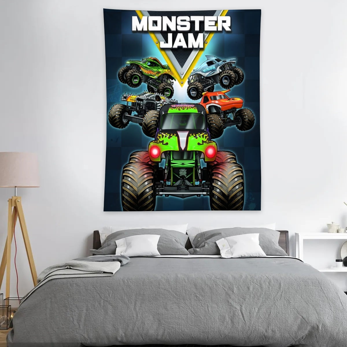 YOUJIANGYUN Monster Jam-Theme Anti-pilling Tapestry Gift Wall Hanging ...