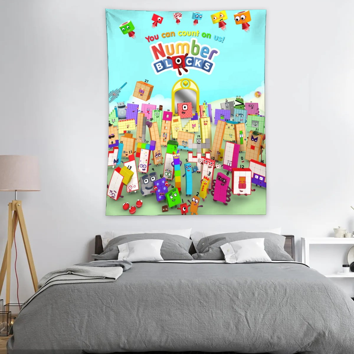 YOUJIANGYUN Numberblocks-Theme Anti-pilling Tapestry Gift Wall Hanging ...