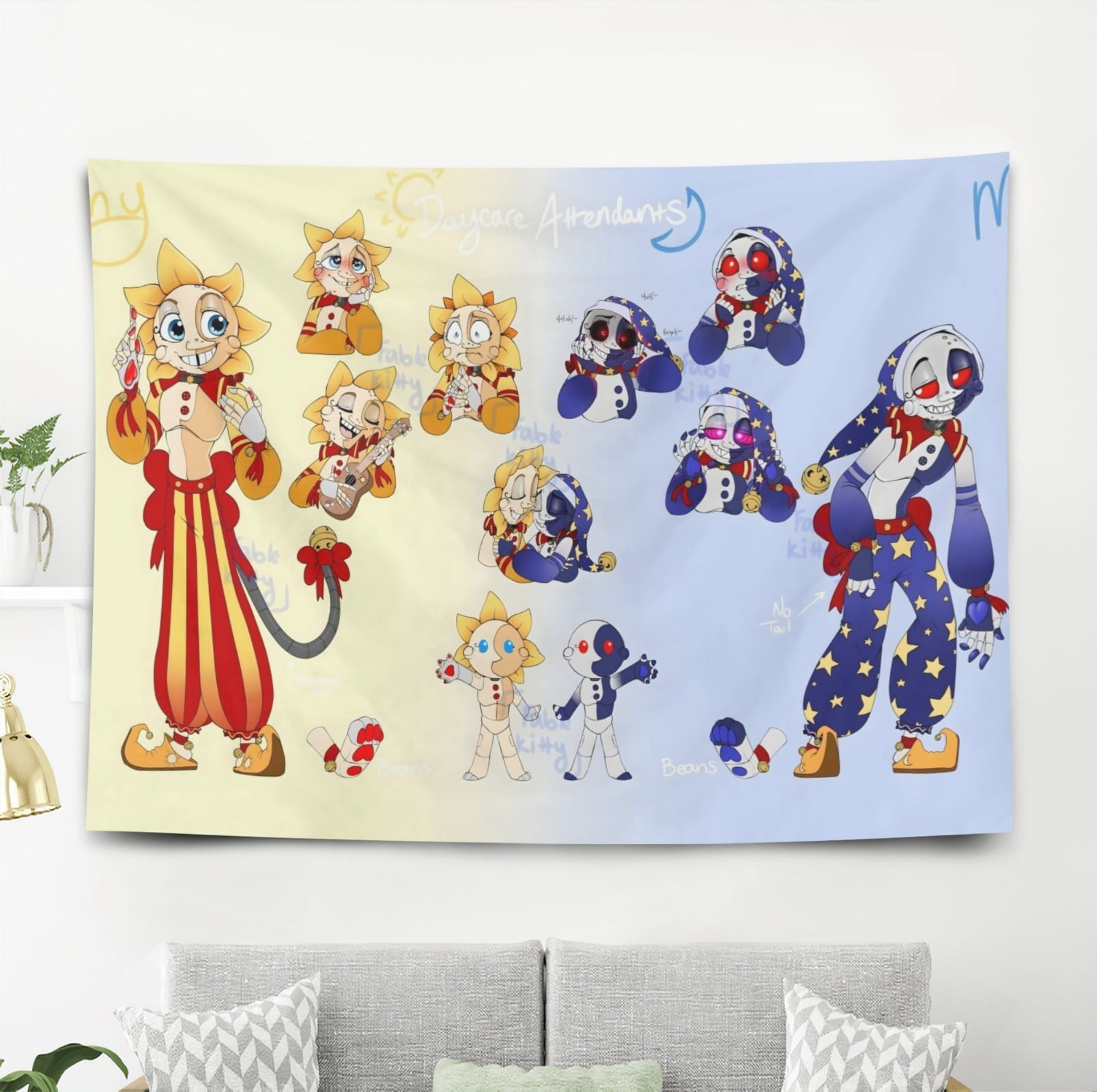 YOUJIANGYUN Sundrop and Moondrop Boss Fight-Theme Anti-pilling Tapestry ...