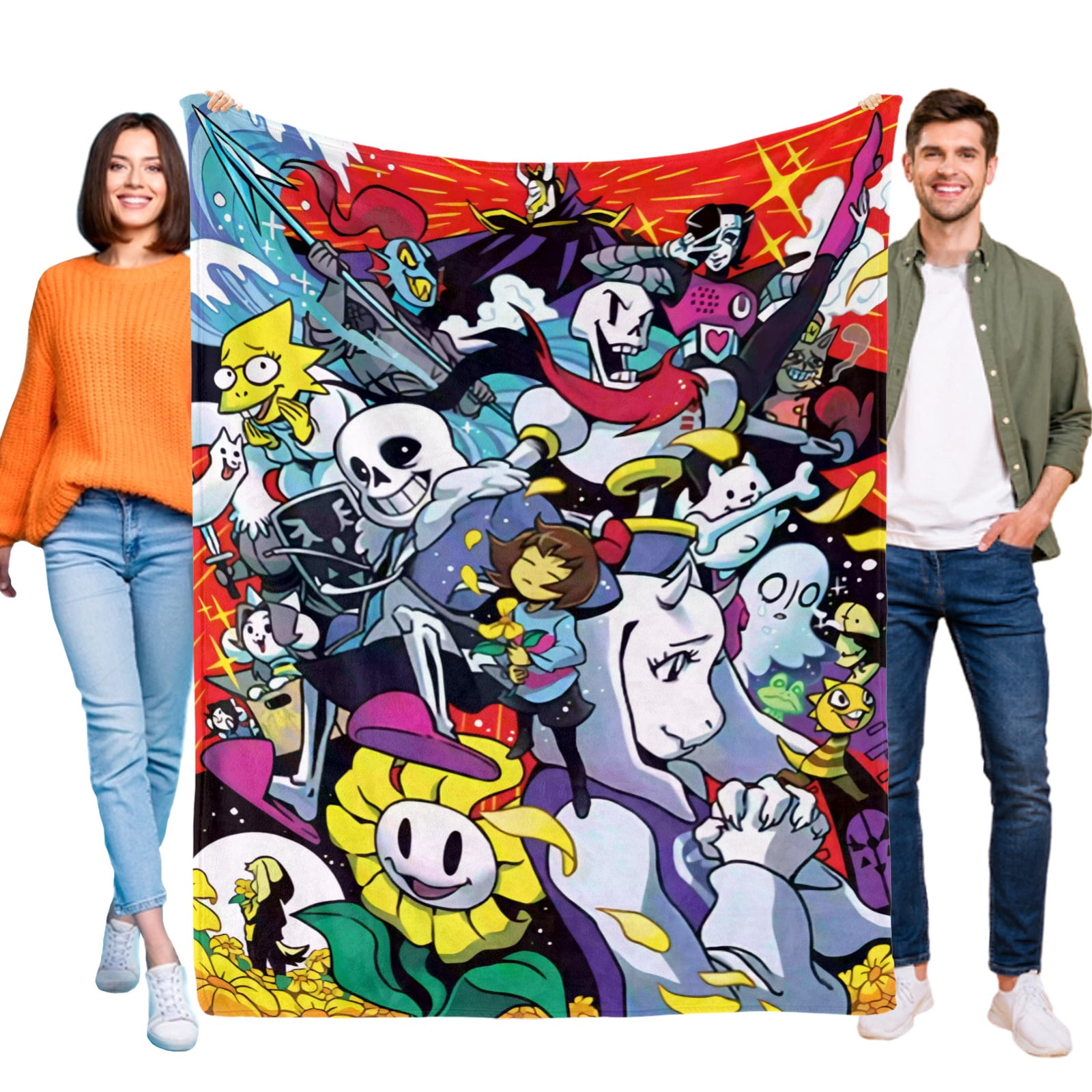 YOUJIANGYUN Undertale-themed Pals Plush Throw Blanket Gifts for Fans ...
