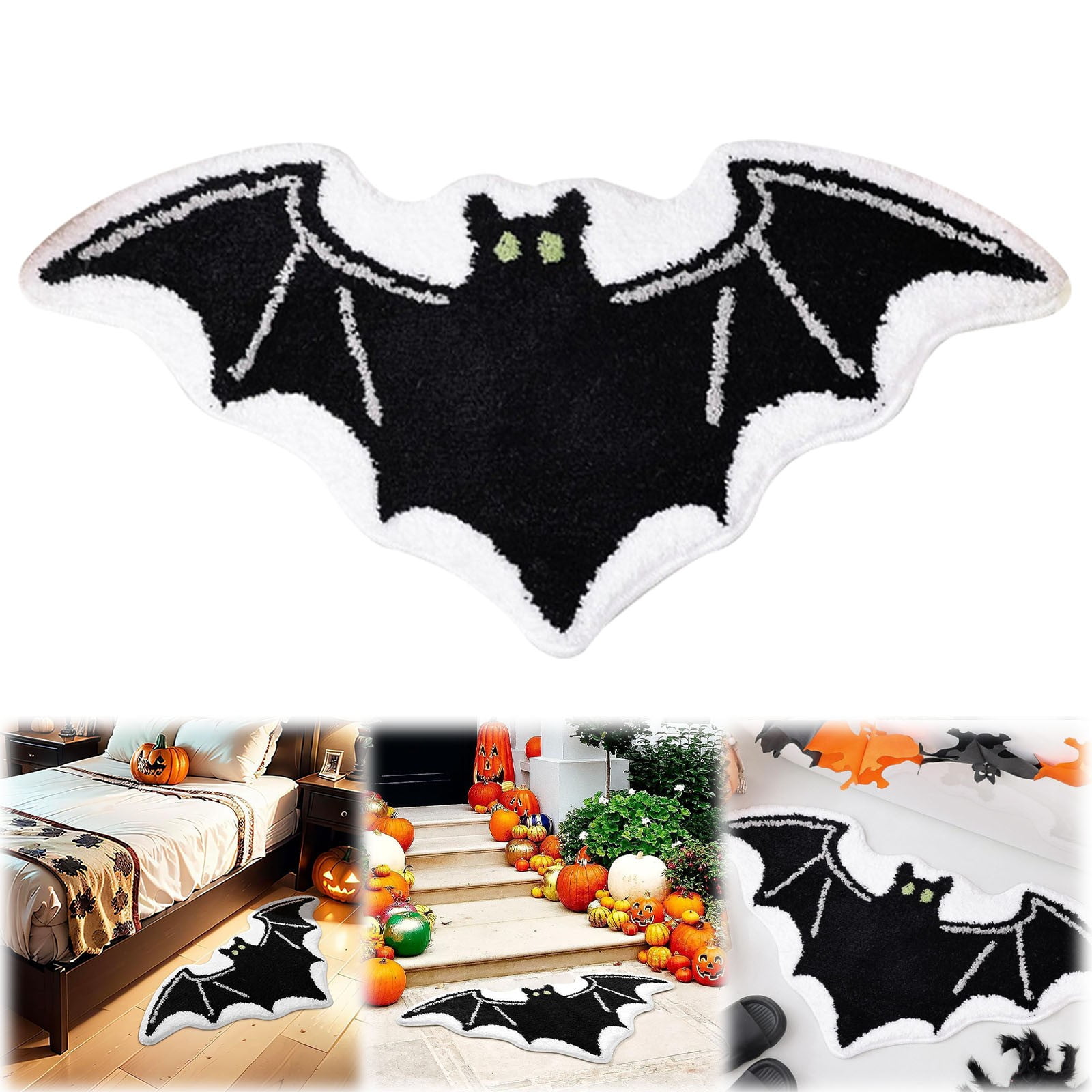 YOUMAI Unwelcome Bat Door Rug Unwelcome Bat Coconut Fiber Rug Gothic ...