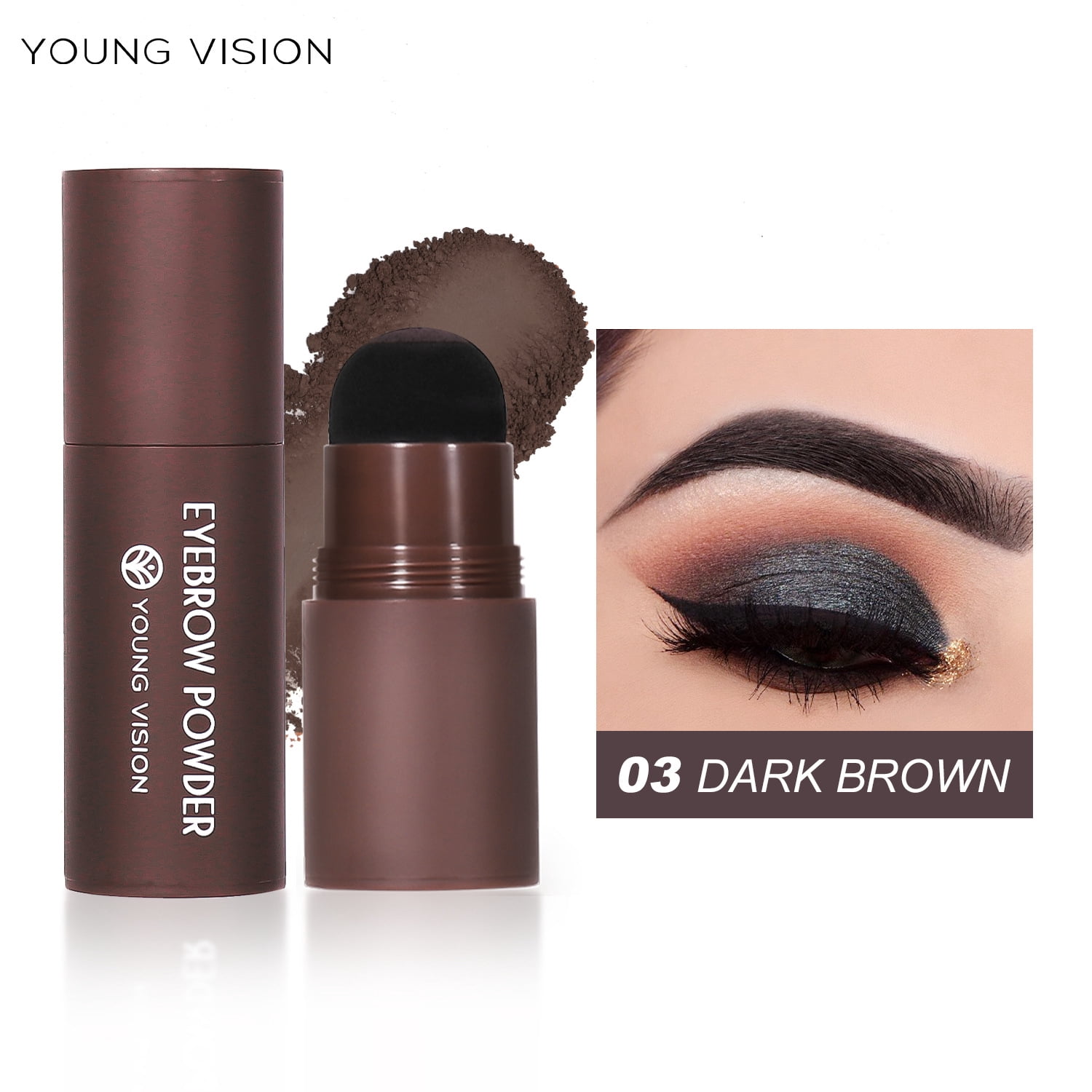 YOUNG VISION Brow Charm, Natural Brow Stamp Shaping Kit Long Lasting ...