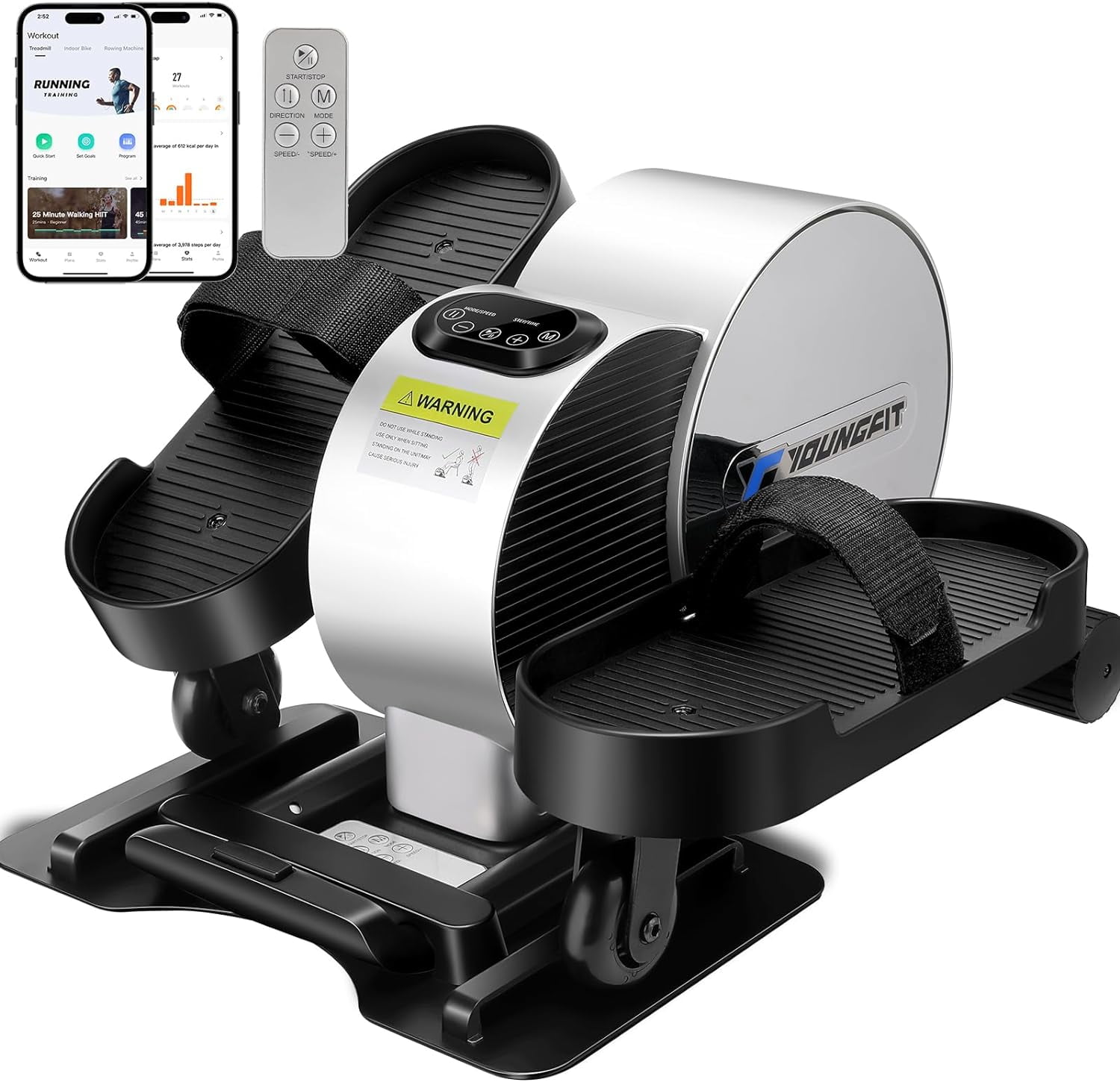 YOUNGFIT Under Desk Elliptical - Portable and Quiet Leg Exerciser While ...