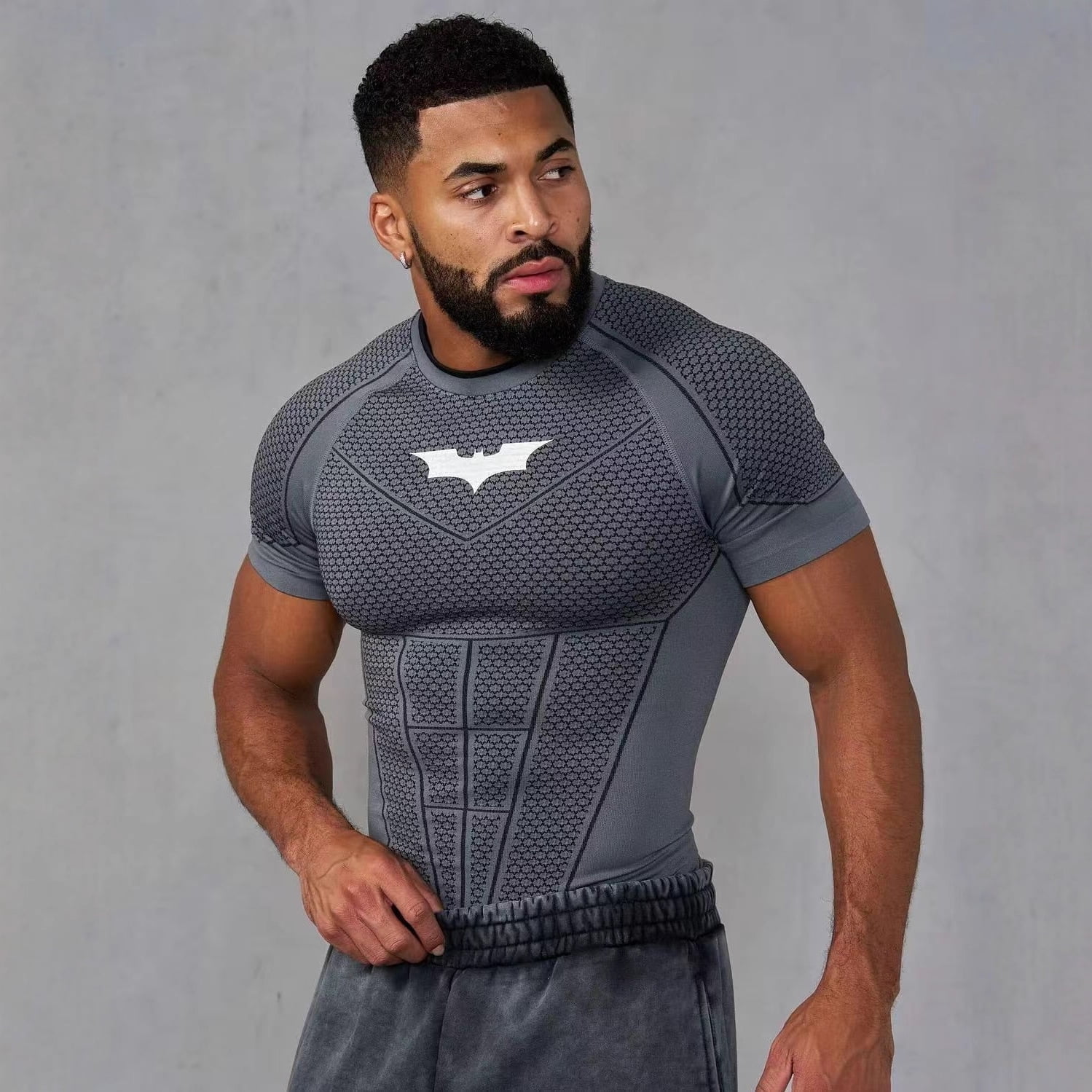 YOUNGLA Mens Compression Shirts Sports Athletic Short Sleeves Quick Dry ...