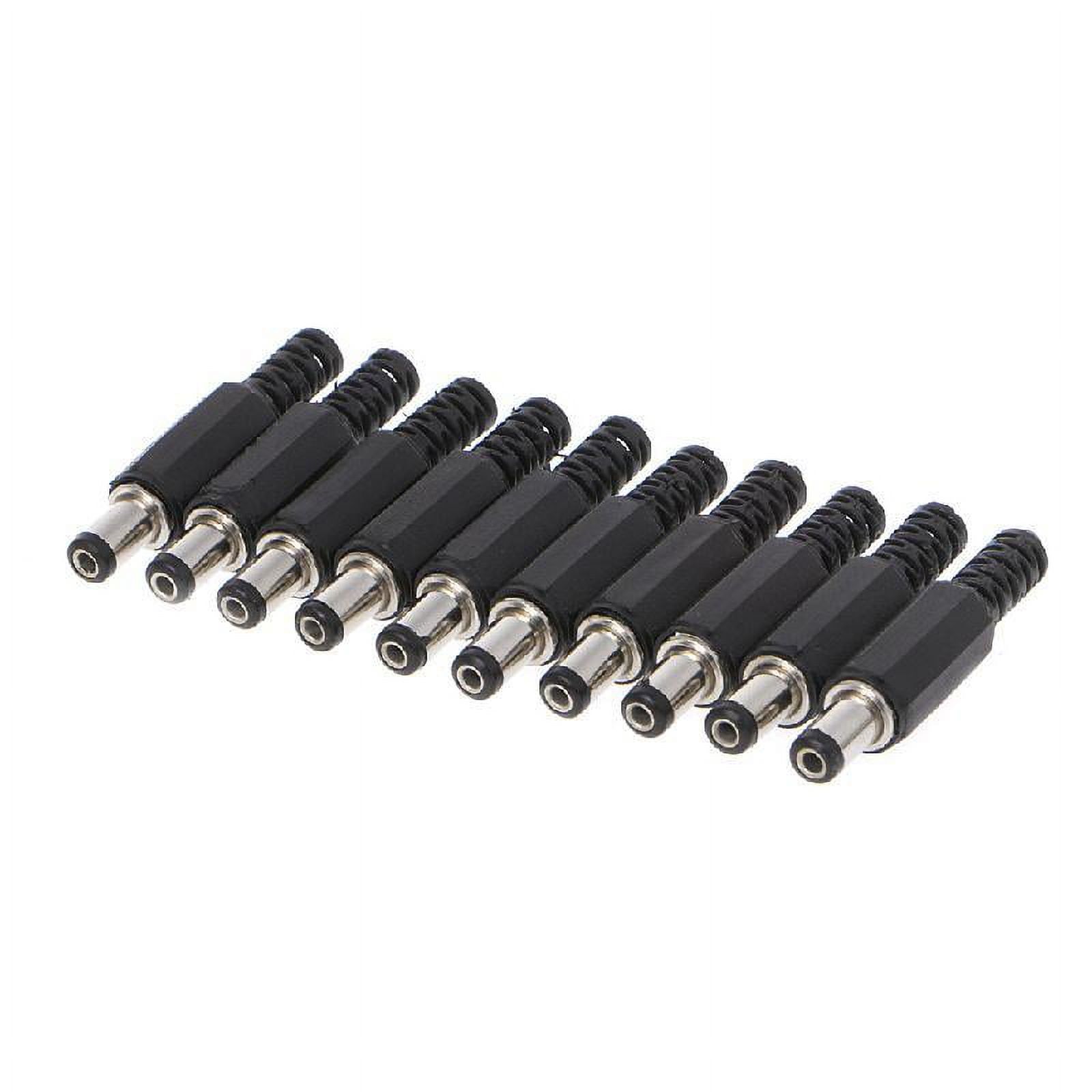 YOUNGNA 10 Pcs 5.5x2.1mm Male for DC In-Line Plug Socket Jack Connector ...