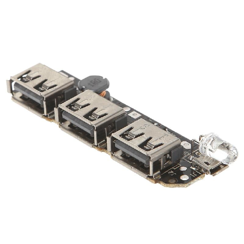 YOUNGNA 5V 2.1A 3 USB Mobile Power Bank Charger Module Charging Circuit ...