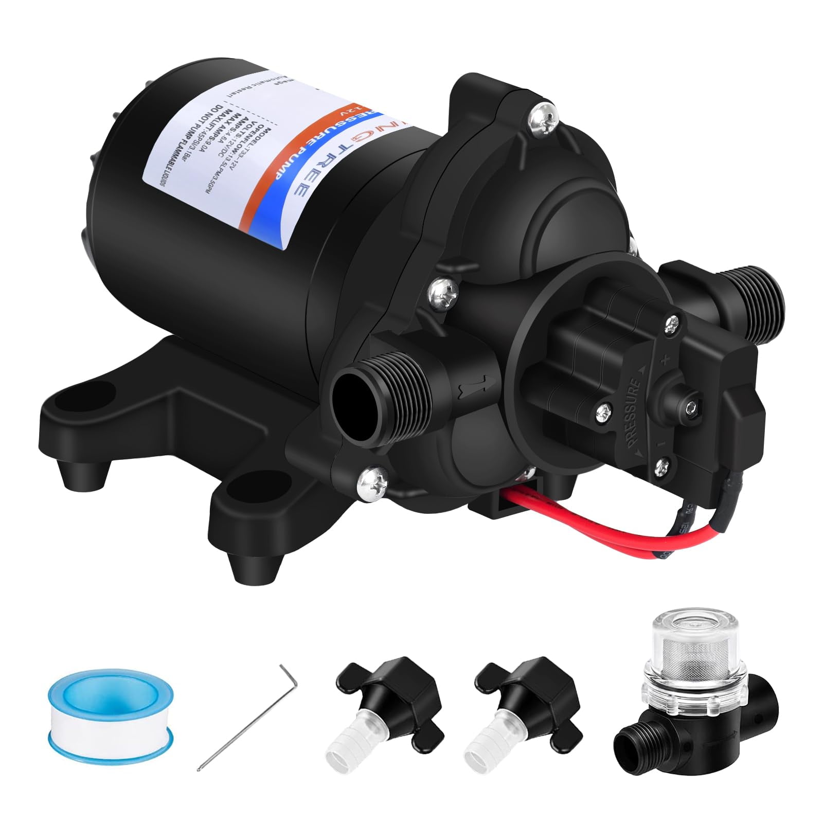YOUNGTREE Brushless 110V Water Pressure Transfer Pump Continuous Duty 6 ...