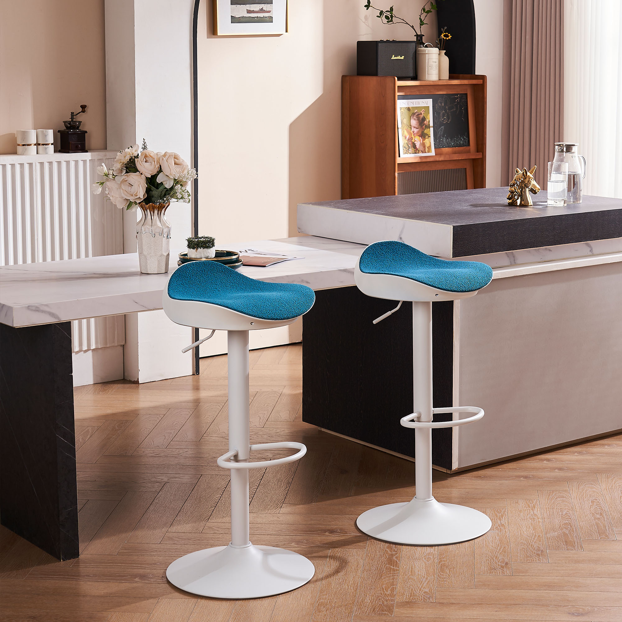Boraam Copley Backless Adjustable Bar Stool, Black Base - Walmart.com