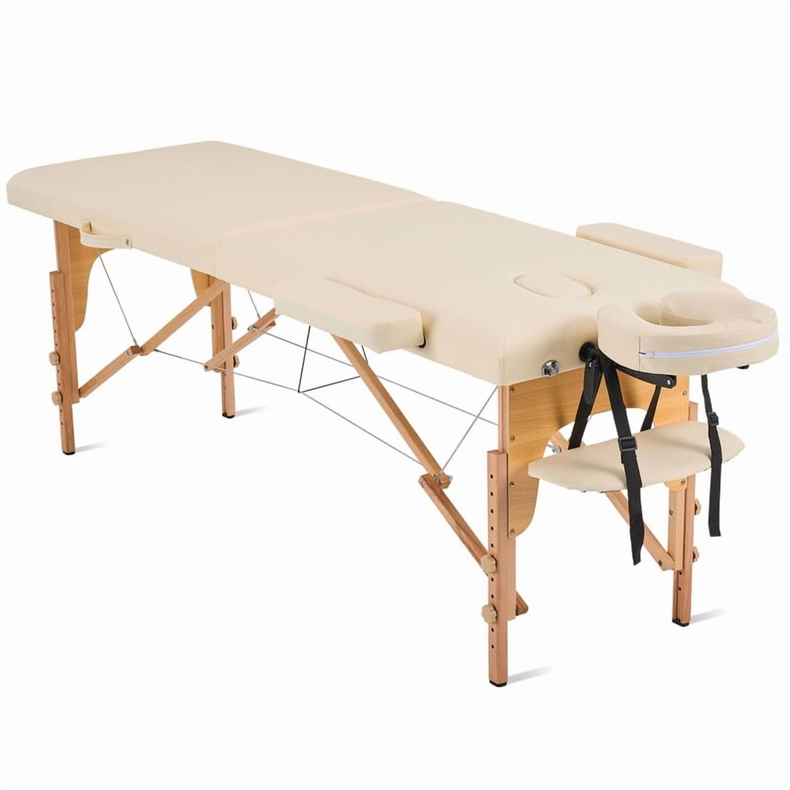 YOUNIKE Foldable Massage Table with Lightweight Wooden Frame ...