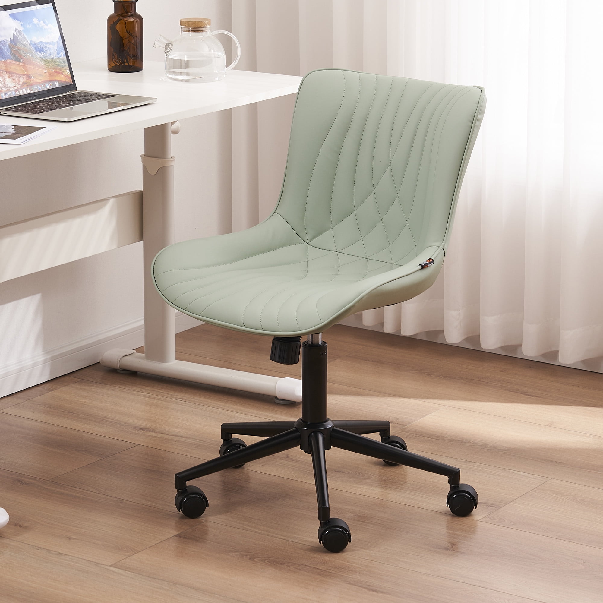YOUNIKE Modern Office Chair with Wheels Adjustable Ergonomic Desk Task ...