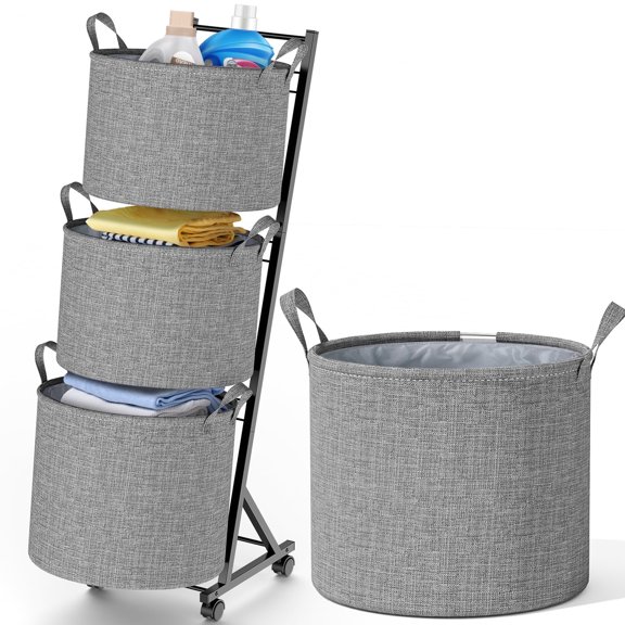 Casafield Modern Closed Home Espresso Laundry Hamper with Lid ...