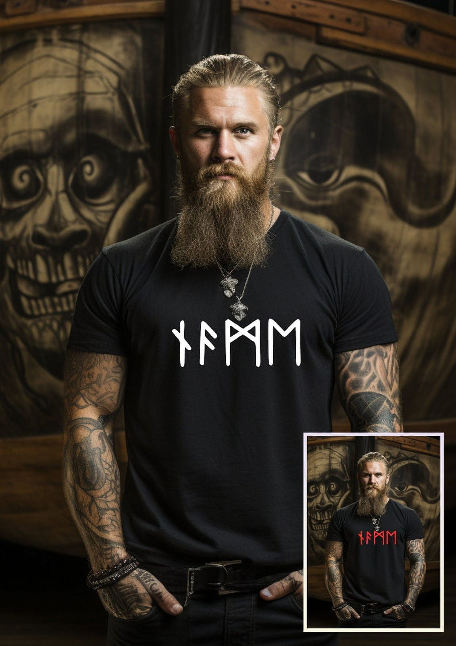 YOUR NAME in REAL Futhark Runes style up to 5xl, Personalized / T-Shirt ...