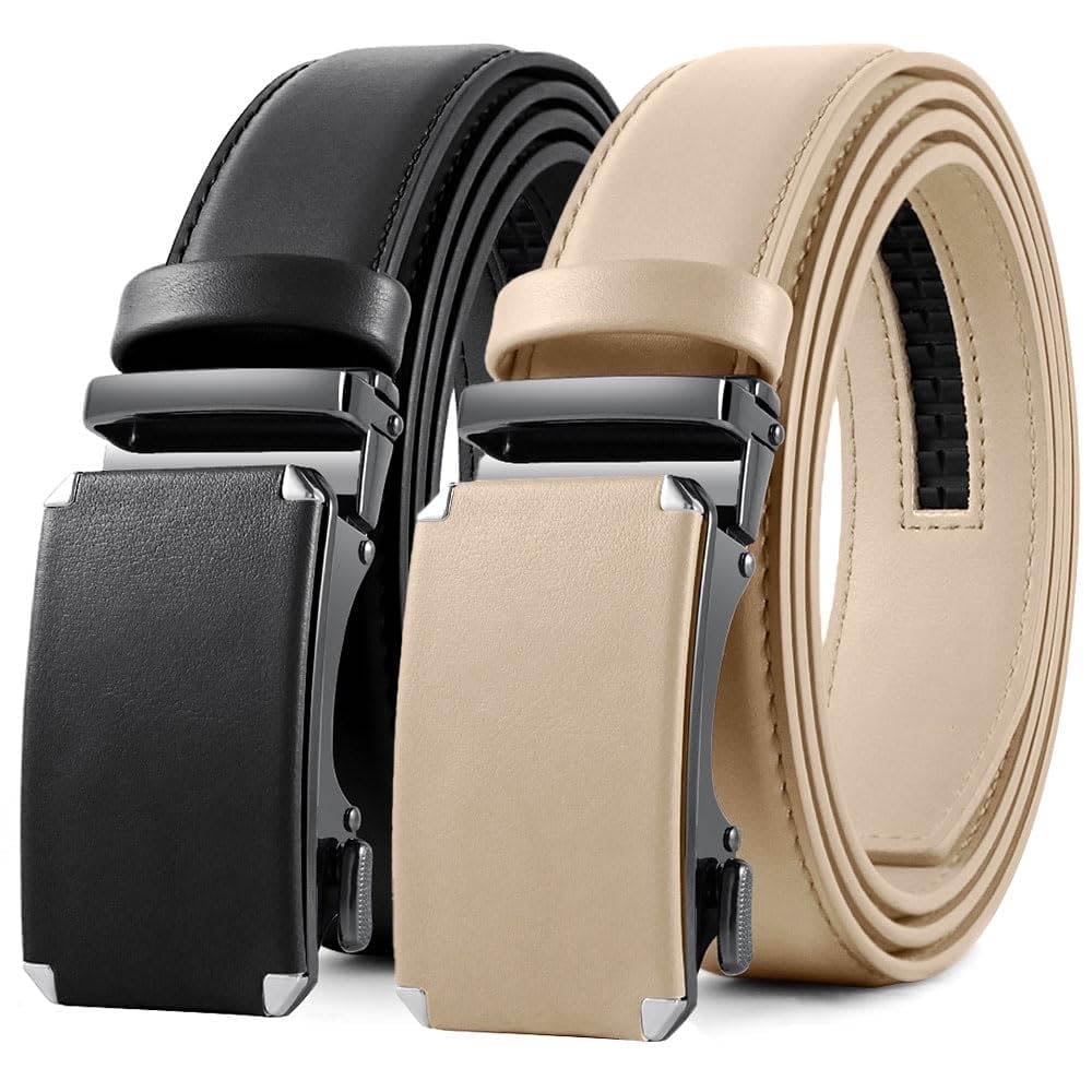 Mens Belts for YOORAN,2 pack Leather DressBelt Casual Wear Jeans ...