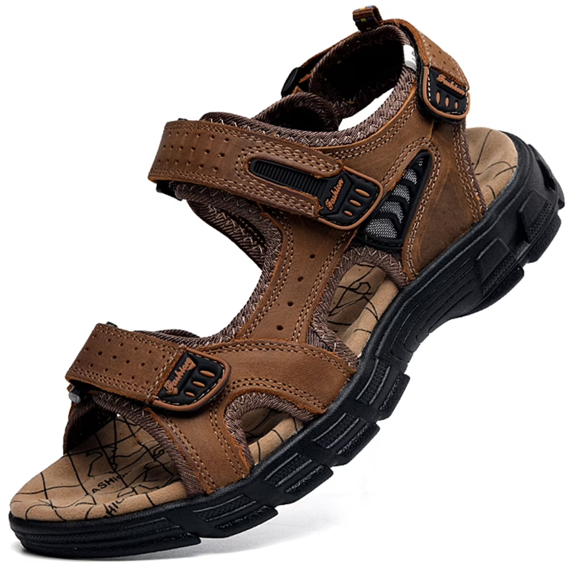 YOURDIARY Men's Outdoor Sandals Beach Sandals Open Toe Fisherman Sandal ...