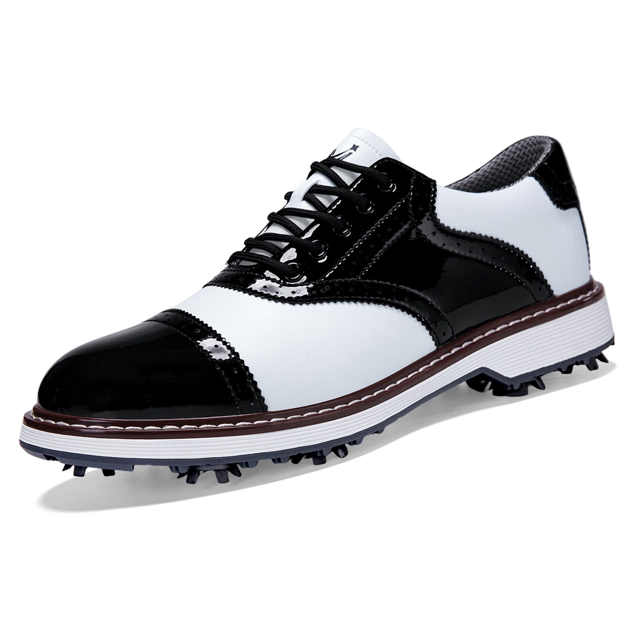 YOURDIARY Mens Golf Shoes Lightweight Comfortable Spiked Golf Sneakers ...
