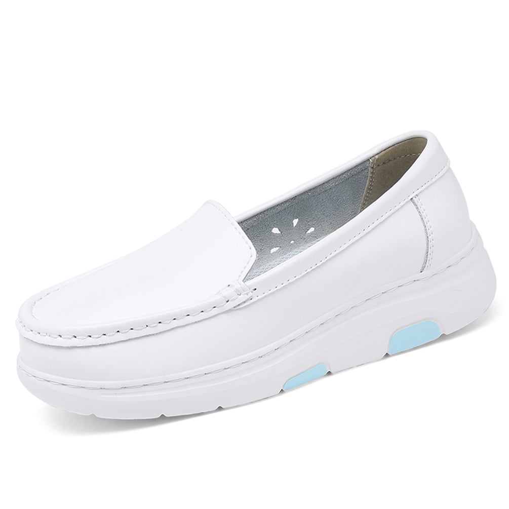 YOURDIARY Women Nurse Shoes Cotton Lined Boat Shoe Slip On Loafers ...