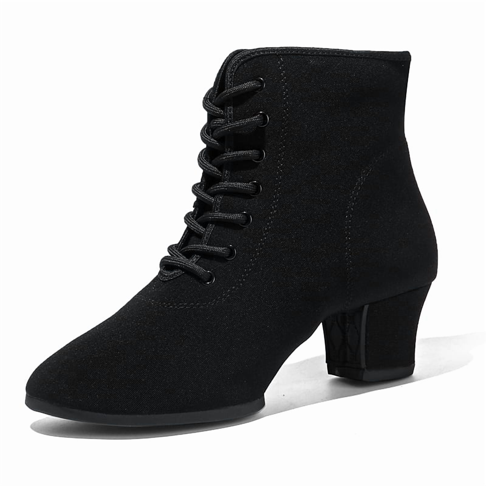YOURDIARY Women's Latin Dance Shoes Lace-Up Ballroom Modern Salsa ...