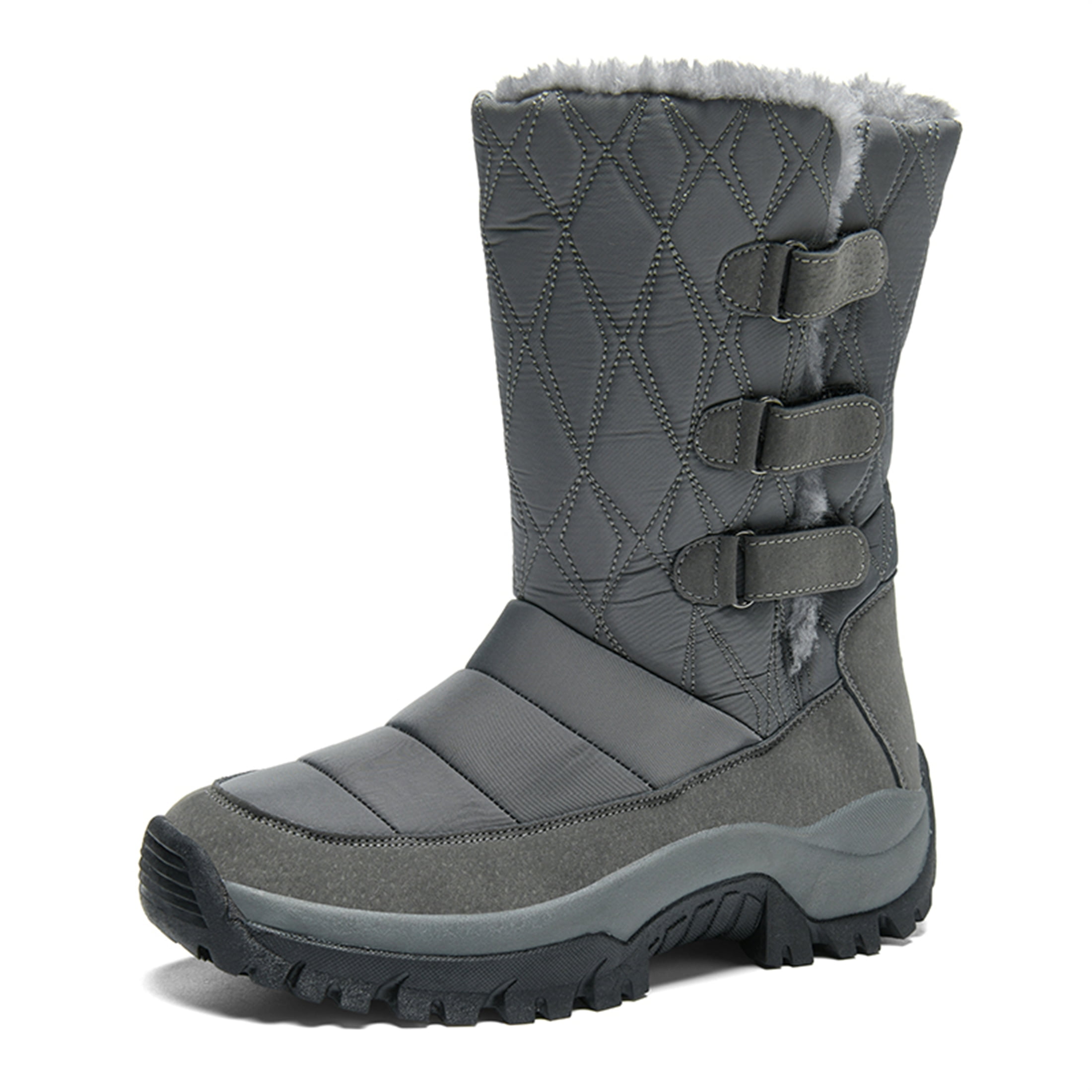YOURDIARY Womens Snow Boots Outdoor Waterproof Winter Hiking Boots Faux ...