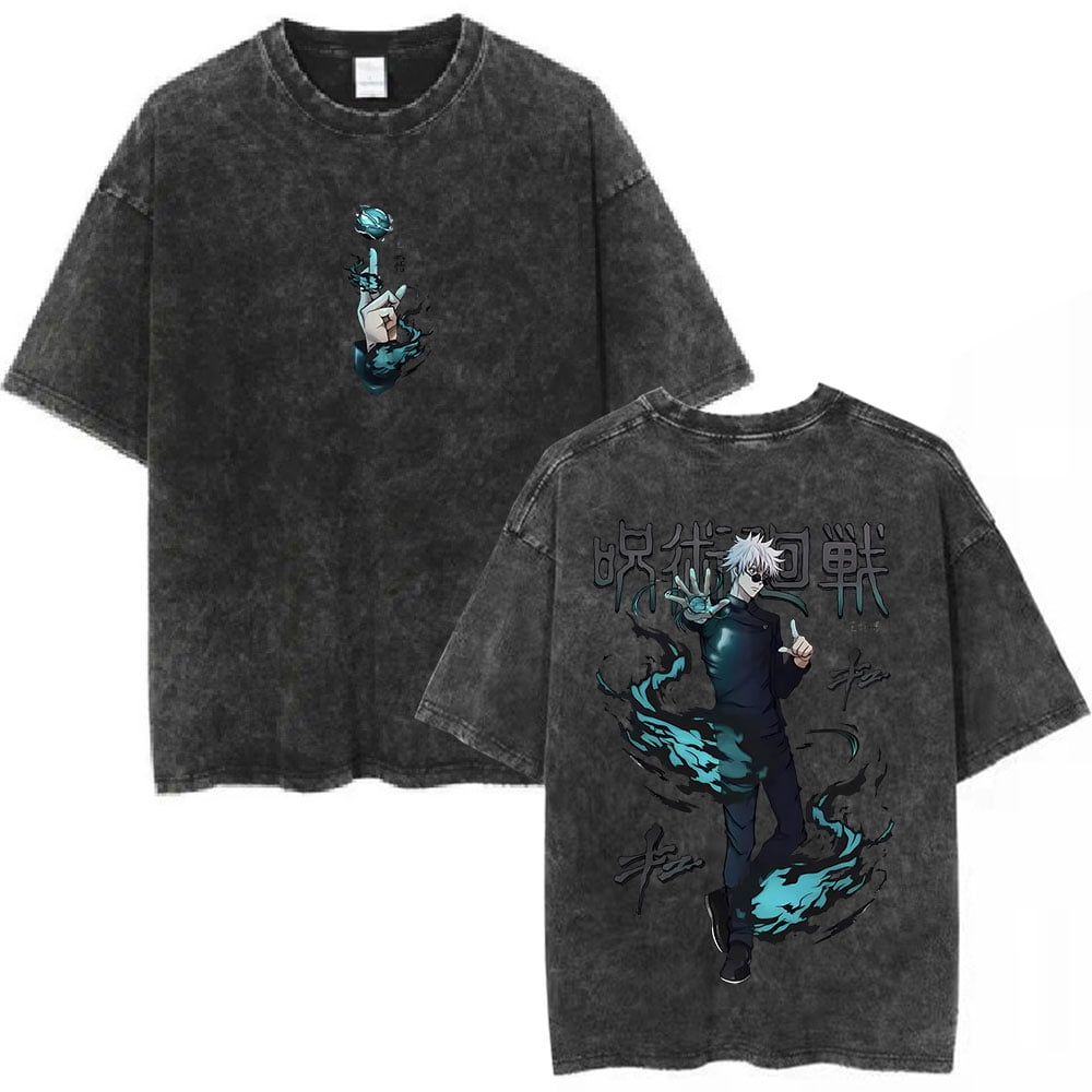 YOUSHENGER Cotton TShirt Men's Anime Satoru Tees Tops New Print Gojo ...