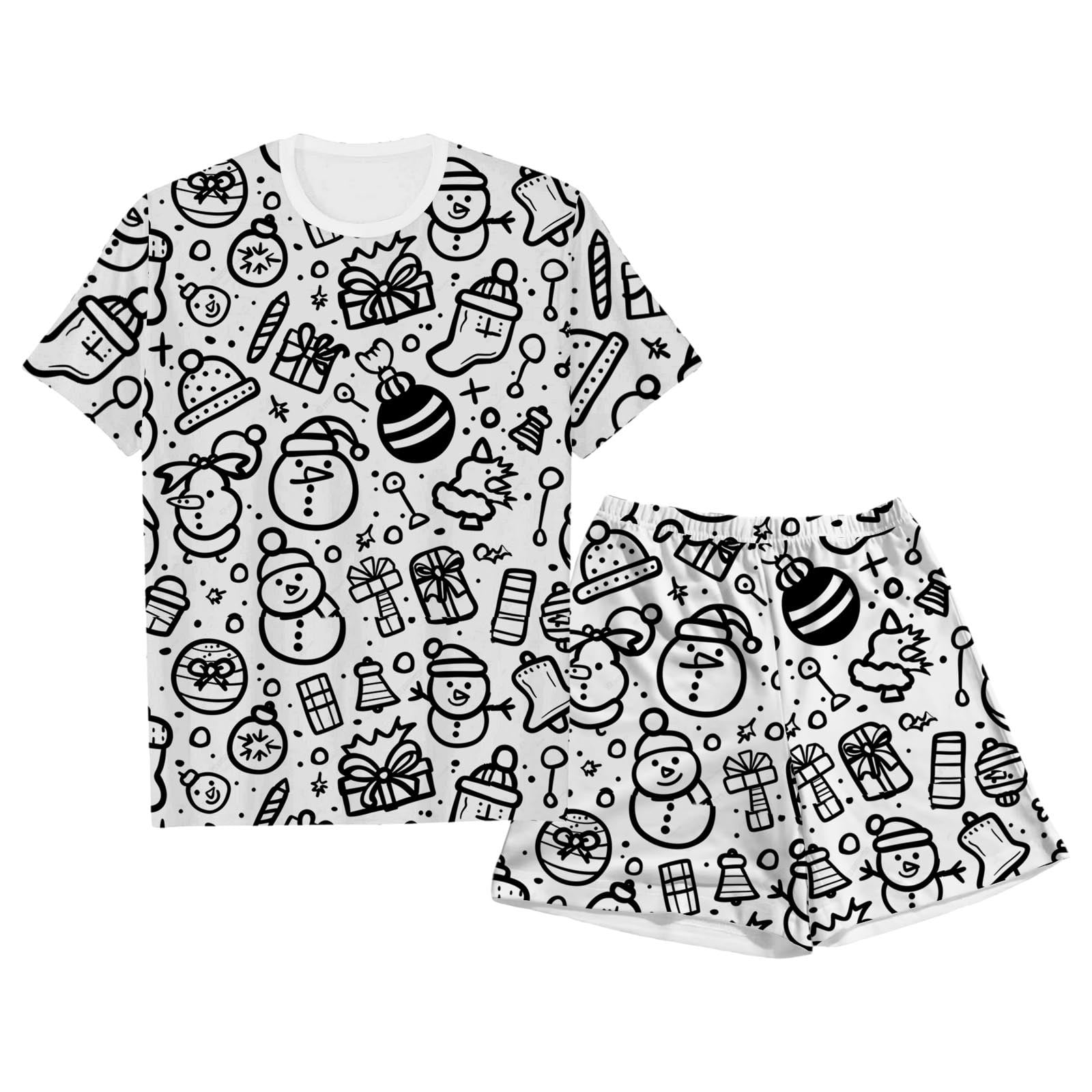 YOUSNH Christmas Outfits for Girls Kids Handmade Doodle Sketch Coloring ...