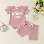 Younger Tree Toddler Baby Girl Clothes Outfits Summer Ruffle Sleeve Romper and Floral Shorts ...