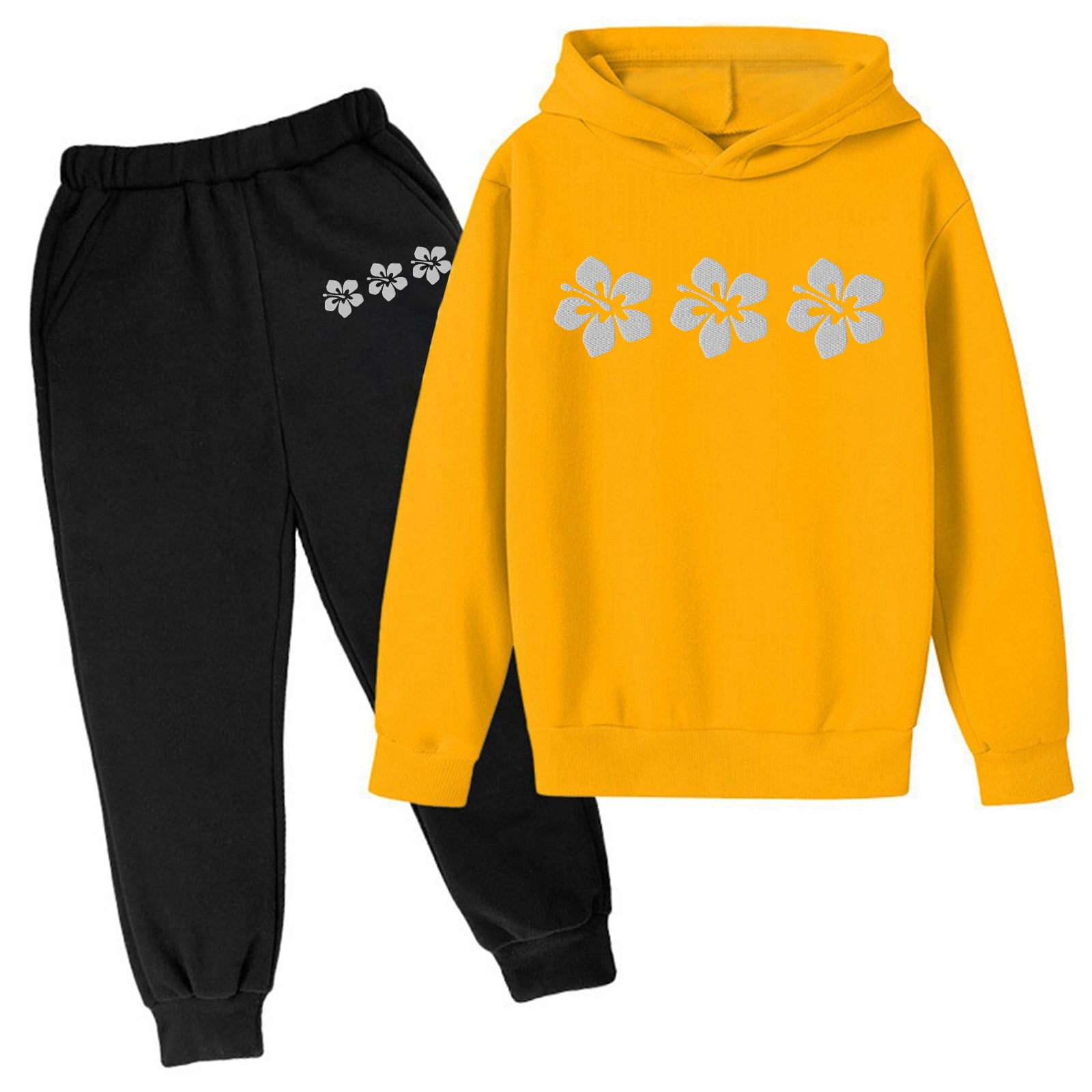 YOUSNH Clothing Set Hoodie Set for Teen Girls Sweatsuits 2 Piece ...