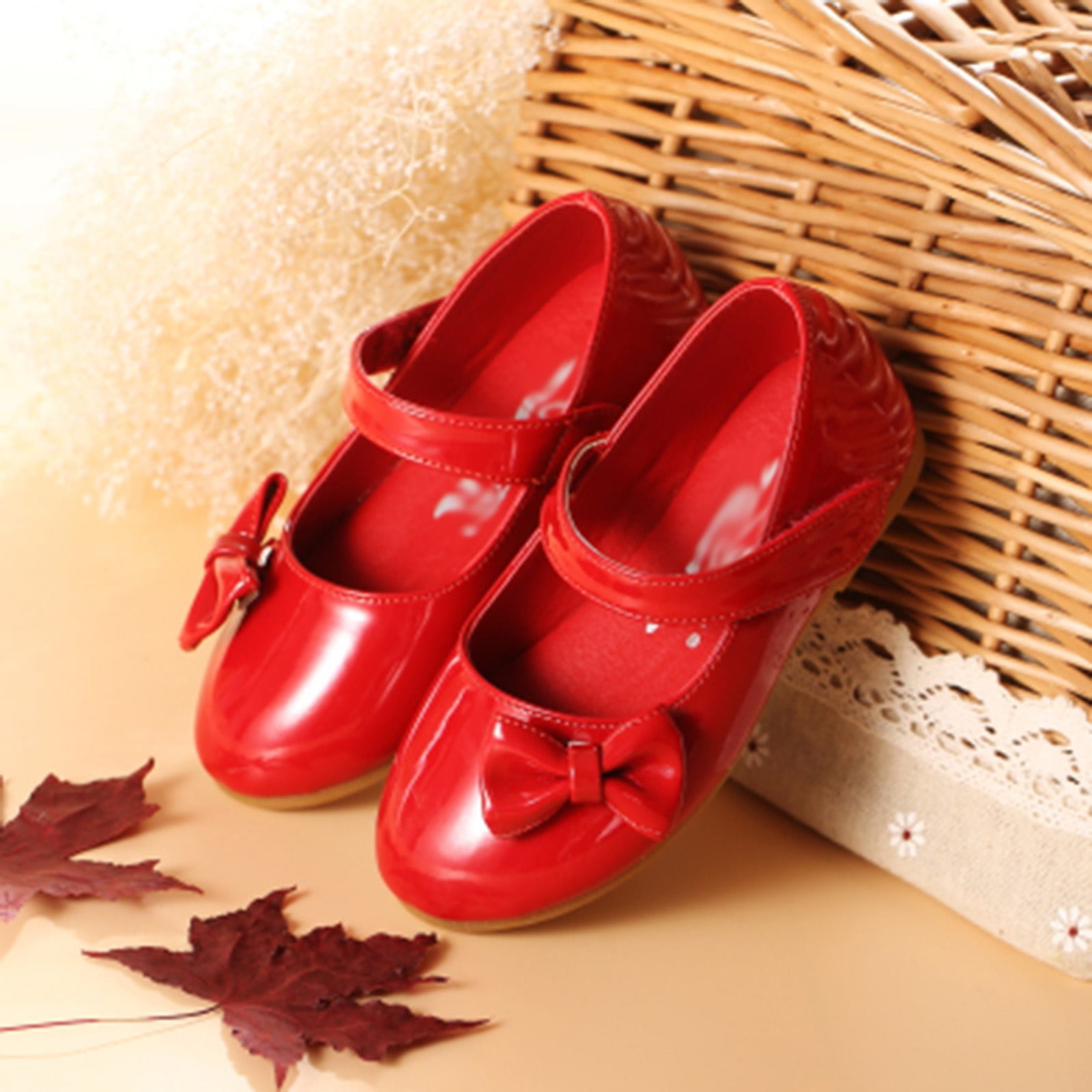 YOUSNH Girls Casual Leather Shoes Princess Fashion Performance Etiquette Shoes Princess Shoes ...