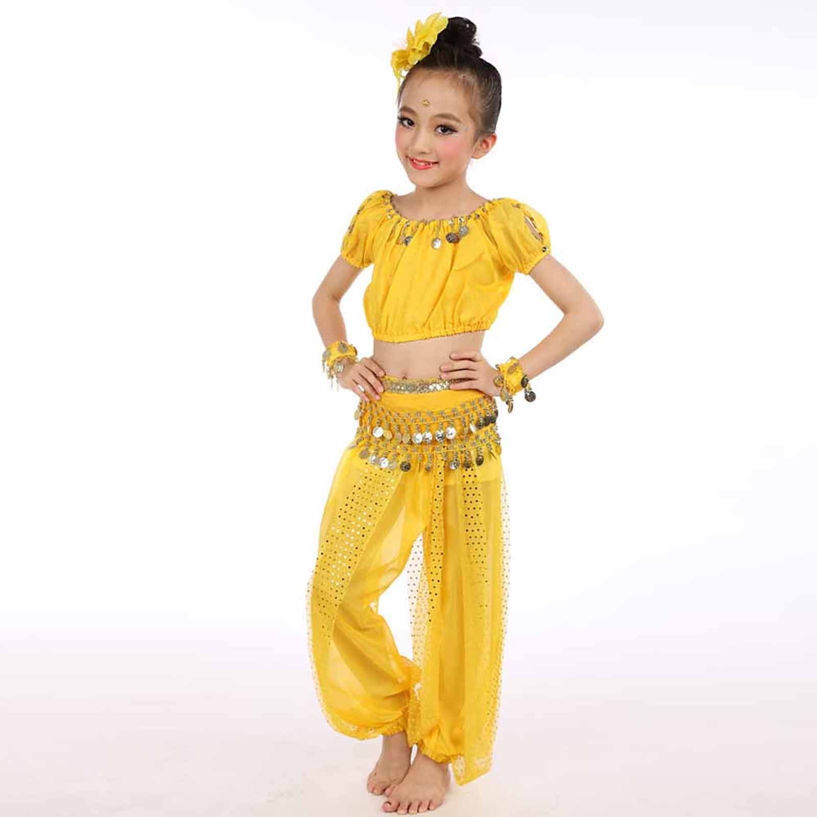 YOUSNH Clothing Set Handmade Children Girl Belly Dance Kids Belly ...