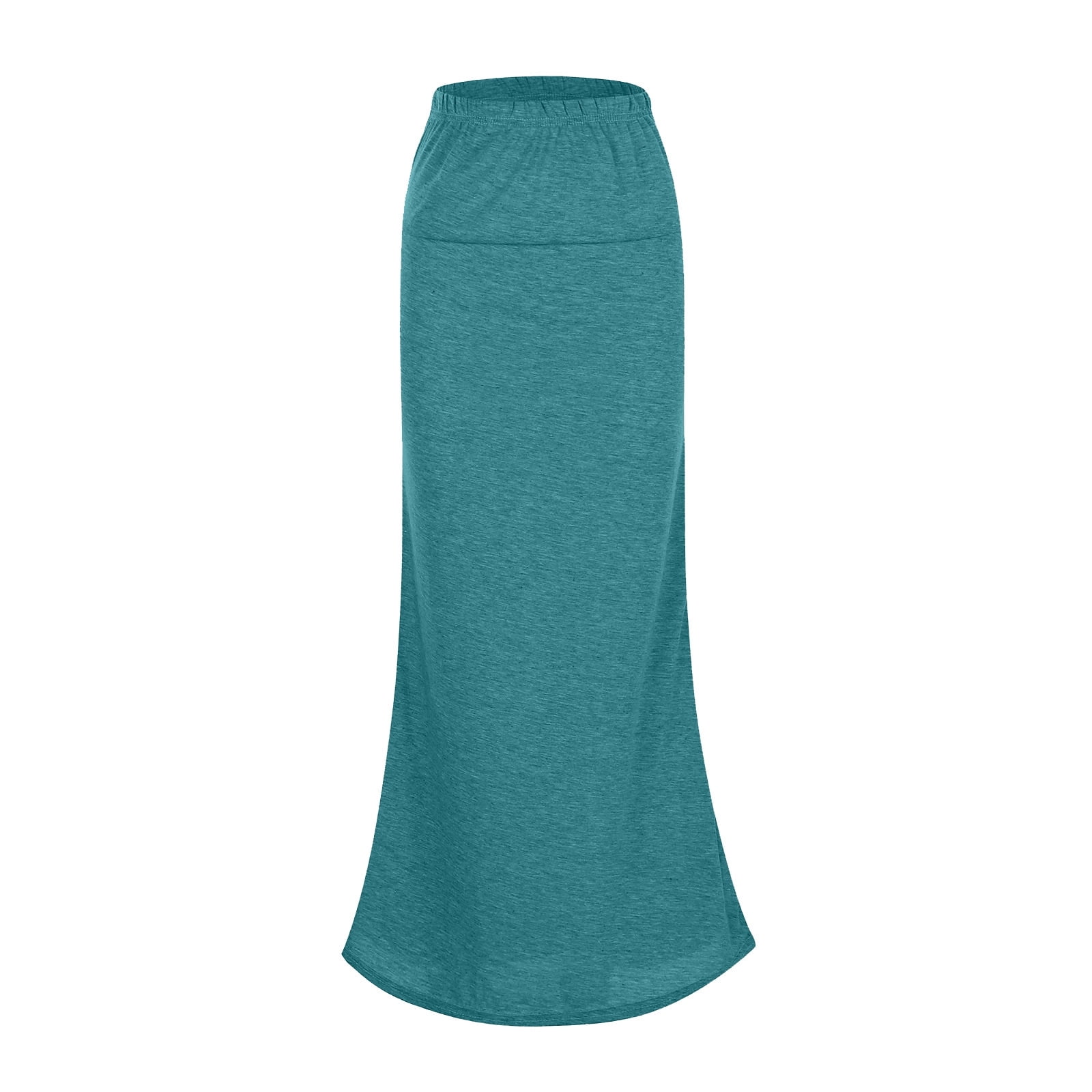 YOUSNH Slim Fit Ruched Pencil Skirts for Women Elastic Band Bodycon ...