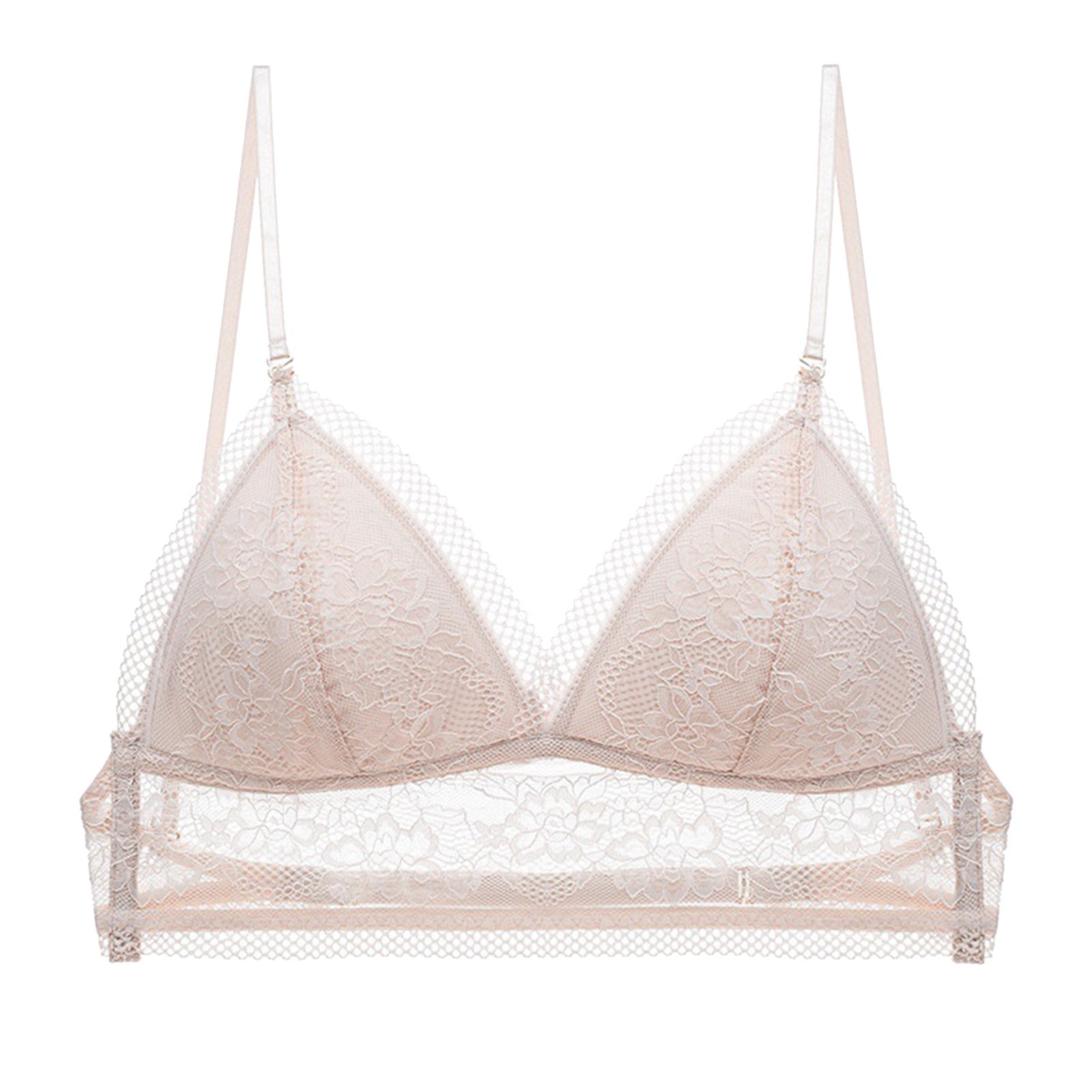 YOUSNH Women French Sexy U Back Underwear No Underwire Thin Bra Lace ...
