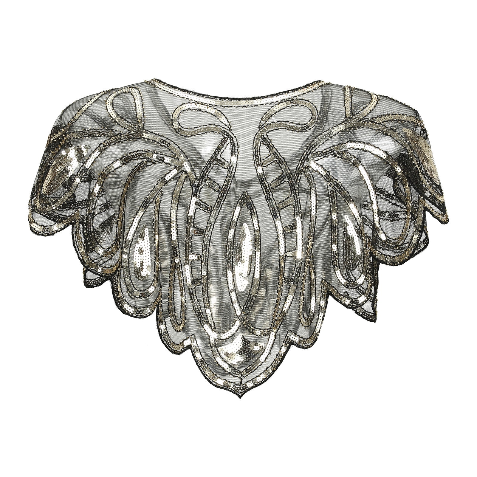 YOUSNH Women's 1920s Shawl Beaded Sequin Deco Evening Cape Bolero ...