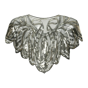 PrettyGuide Women's 1920s Shawl Beaded Sequin Deco Evening Cape Bolero ...