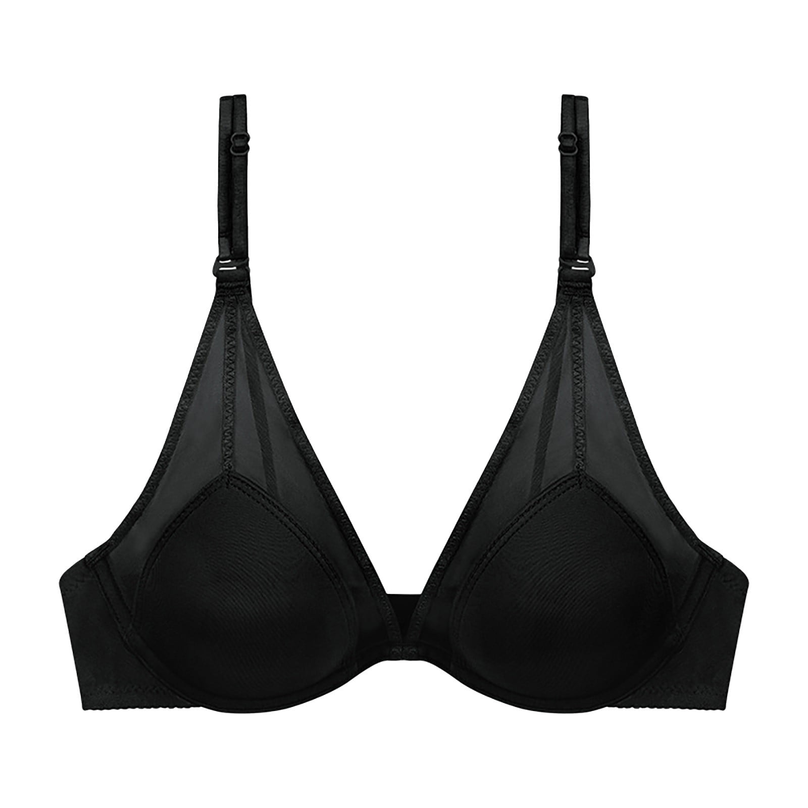 YOUSNH Women's Classic Sheer Mesh Lace Bra with Underwire and Thin Cups ...