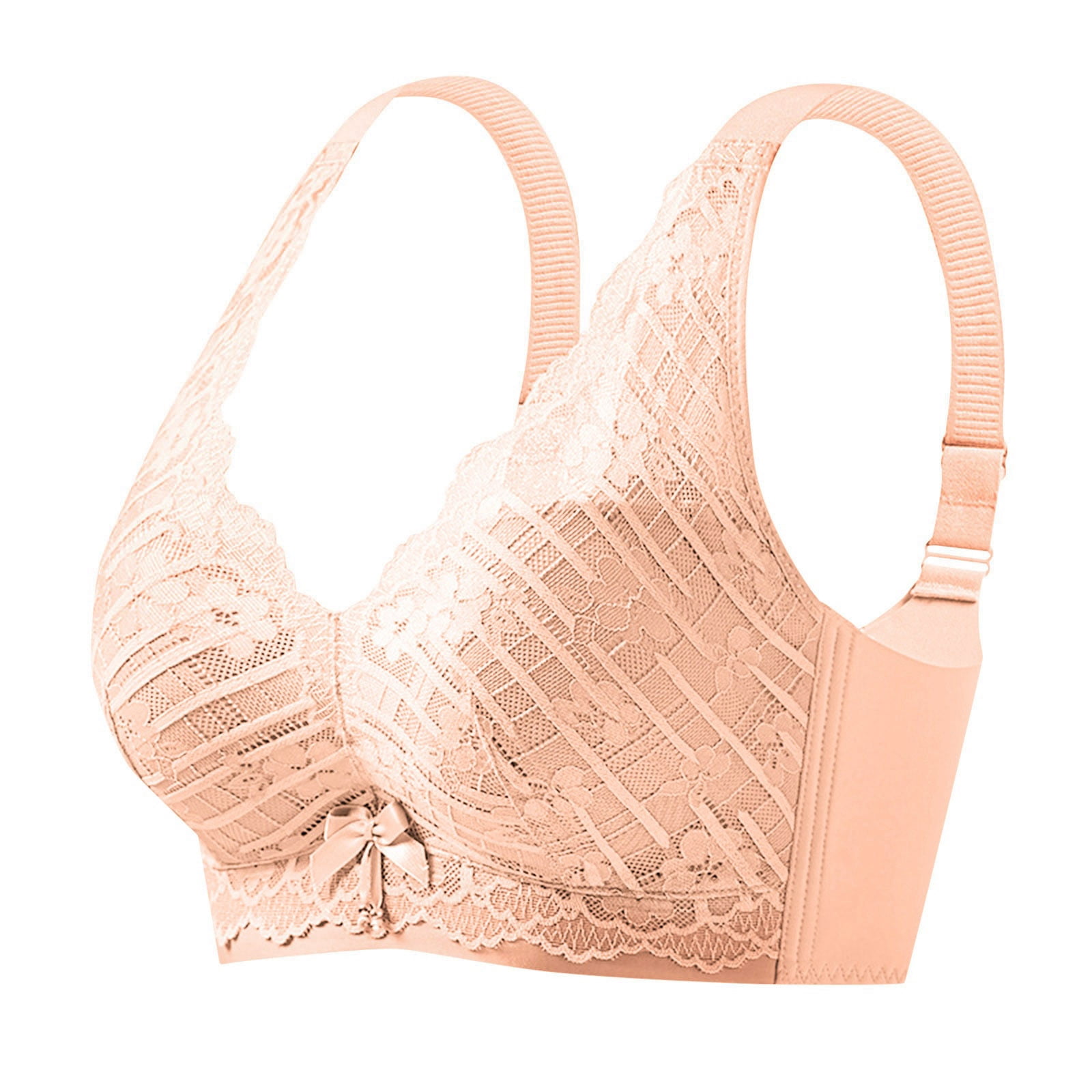 YOUSNH Women's Latex Inner Cup Push up Wireless Adjustable Bra Seamless ...