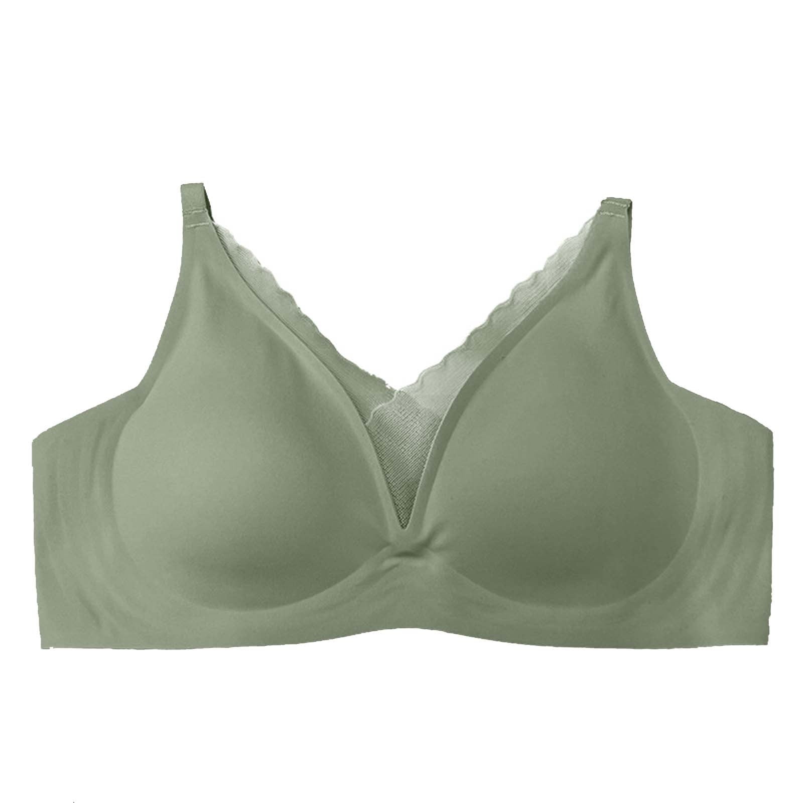 YOUSNH Women's Seamless Latex Bra French Sexy Wireless Push up ...
