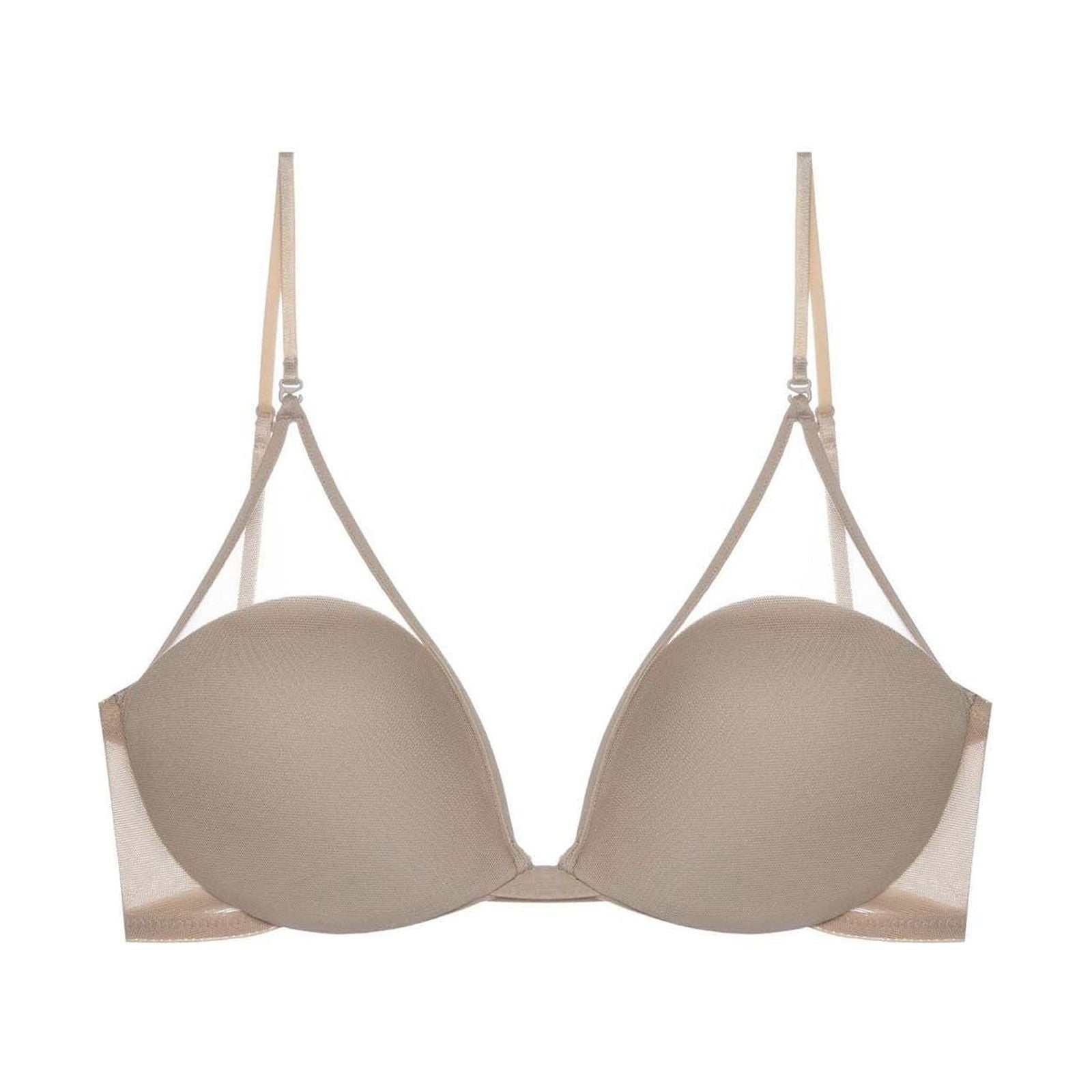 YOUSNH Women's Sexy V Neck Mesh Bra Breathable Backless French Bra Creating A Sexy Appearance ...