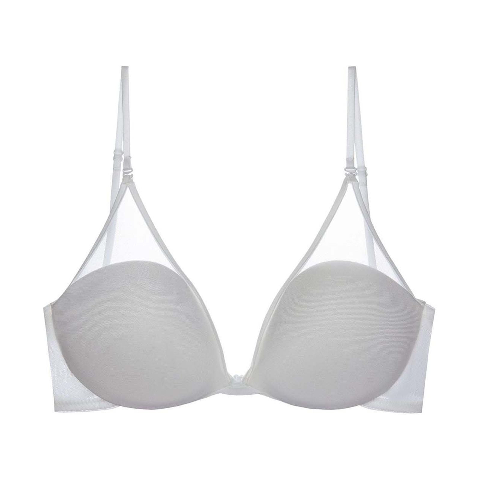 YOUSNH Women's Sexy V Neck Mesh Bra Breathable Backless French Bra Creating A Sexy Appearance ...