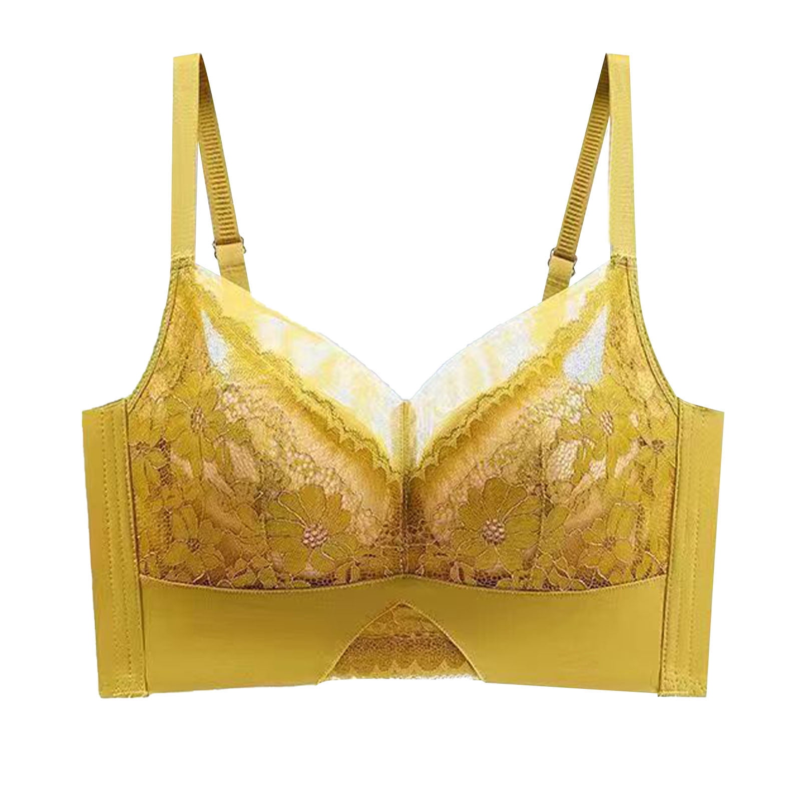 YOUSNH Women's Solid Color Push up Bra Wire Thin and Comfortable Side ...