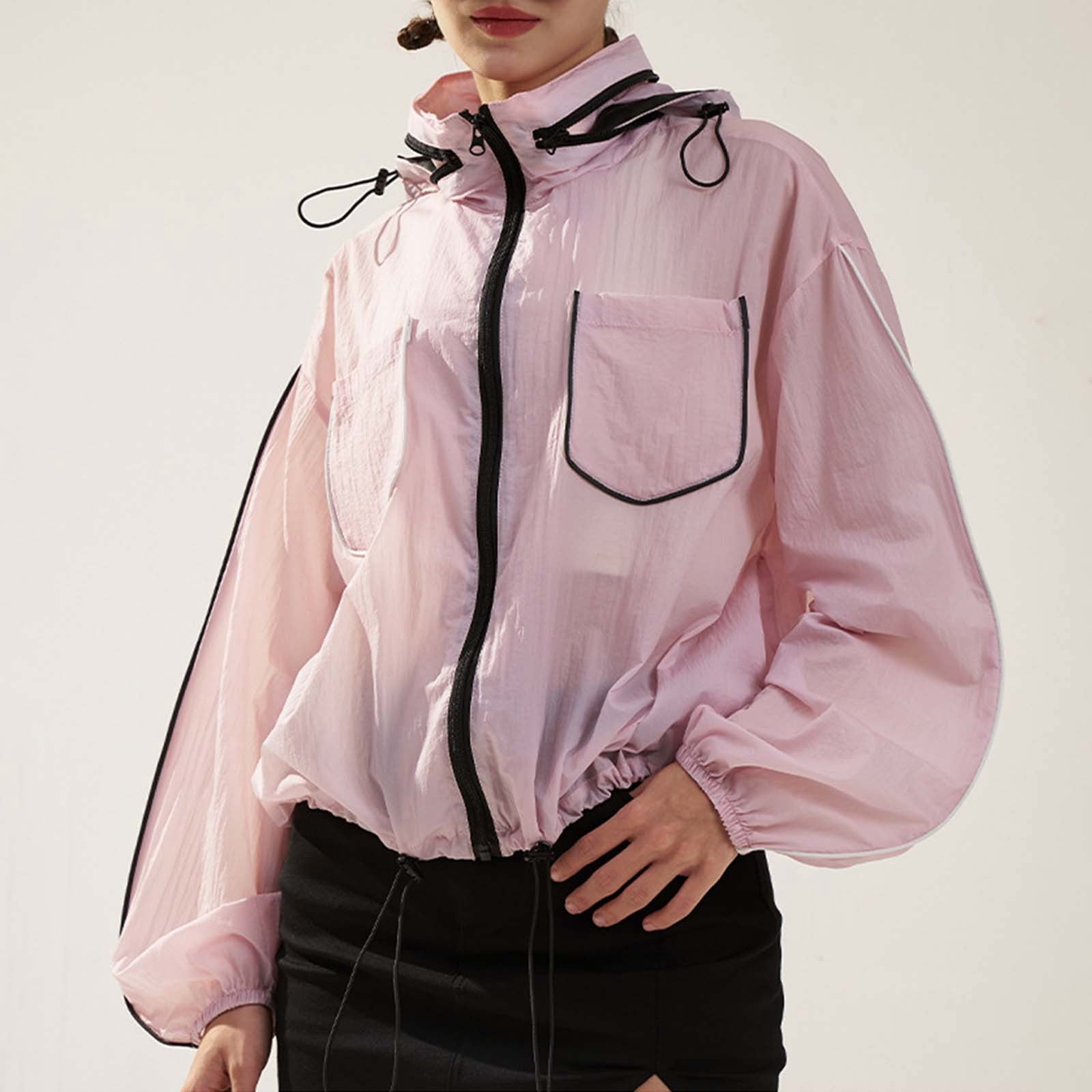 YOUSNH Women's UPF 50+ Lightweight Raincoat Breathable Summer Outdoor ...