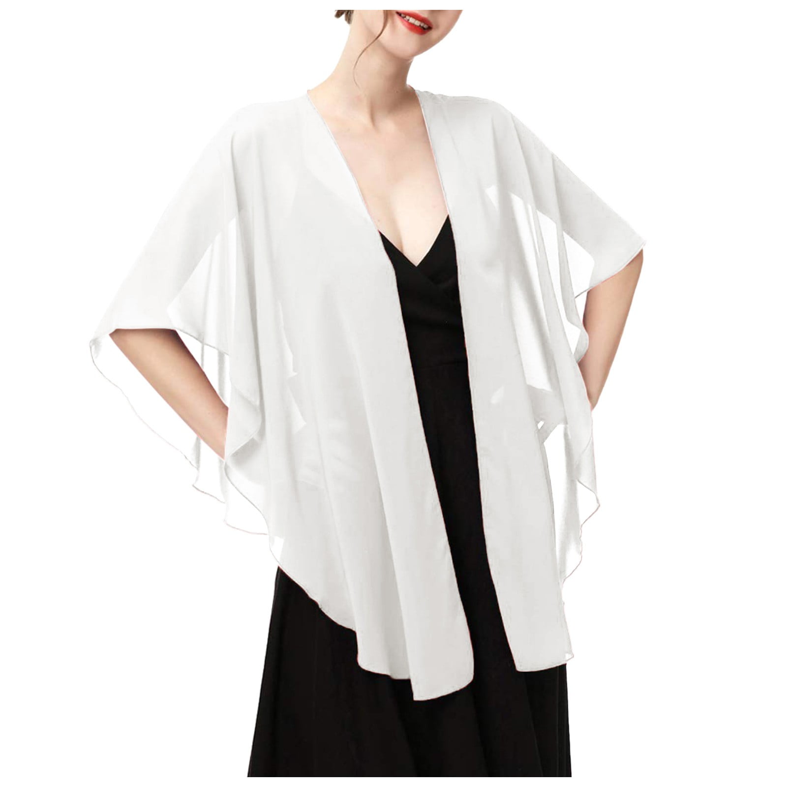 YOUSNH Womens Chiffon Shawls and Wraps Wedding Party Sheer Shawl Scarf ...