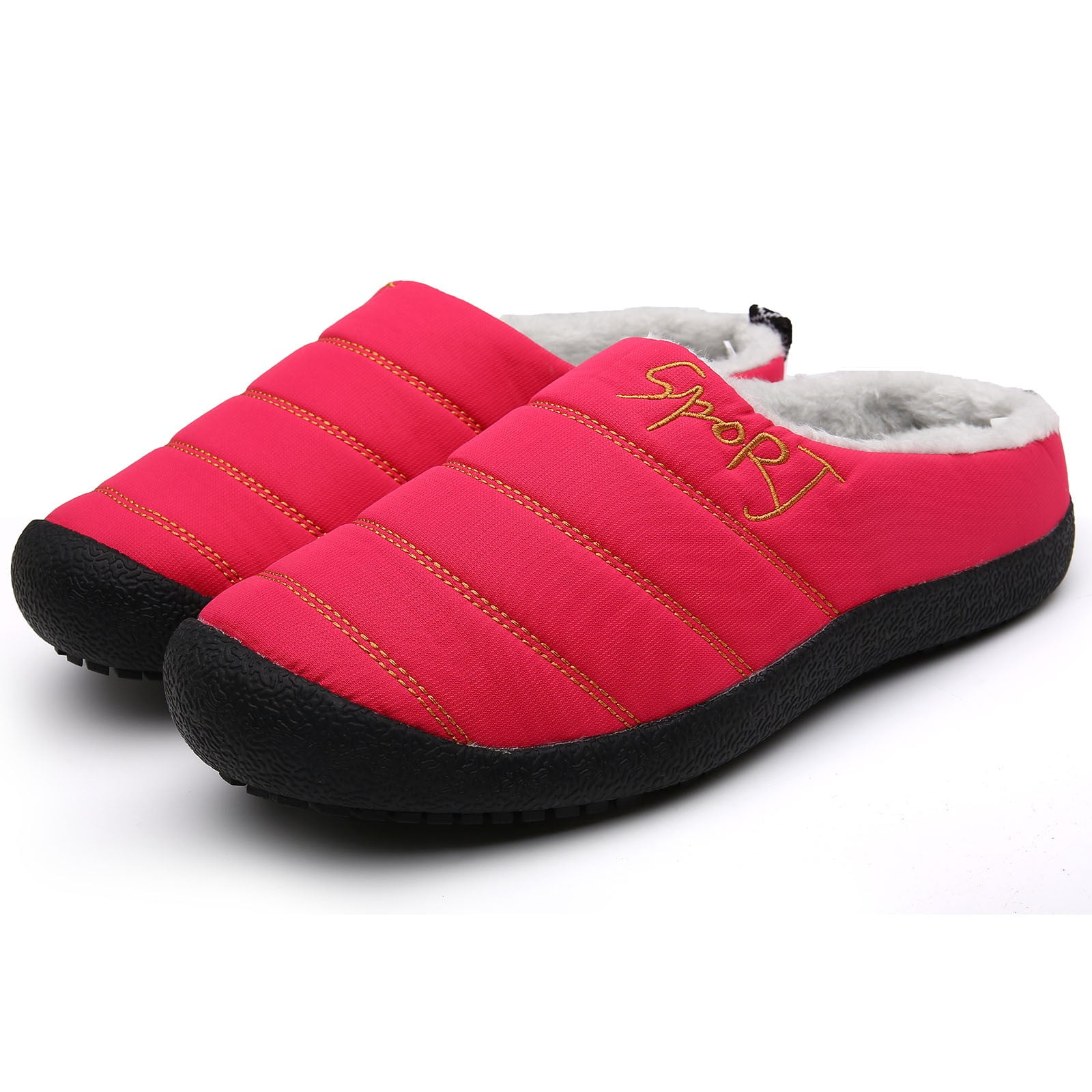 YOUSNH Womens Slippers Warm Winter Flats Shoes For Womens Indoor House ...