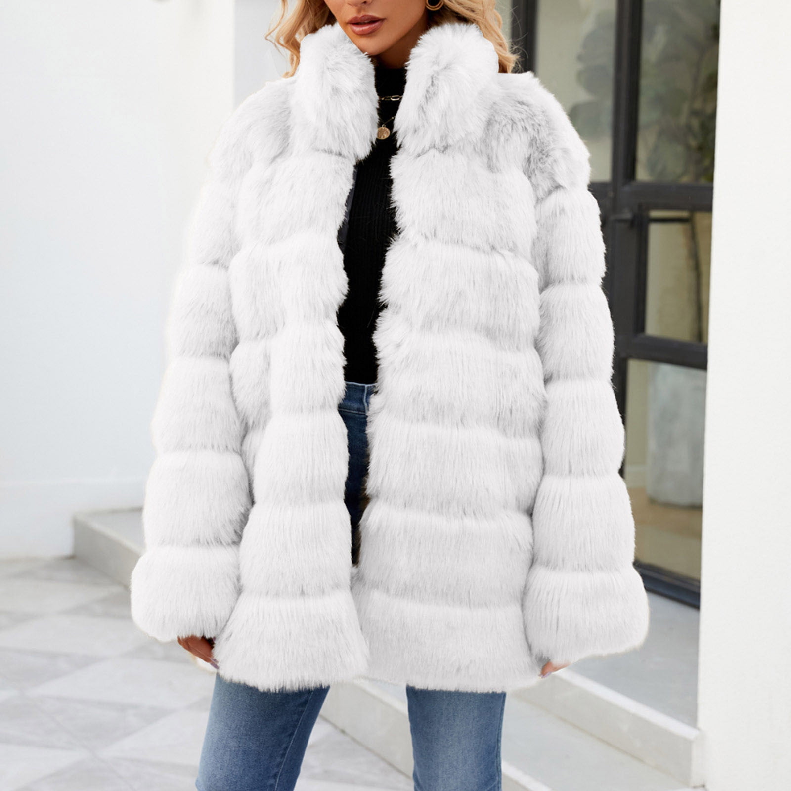 YOUSNH Womens Winter Coat Jacket Jackets Long Sleeve Casual Warm Plush ...