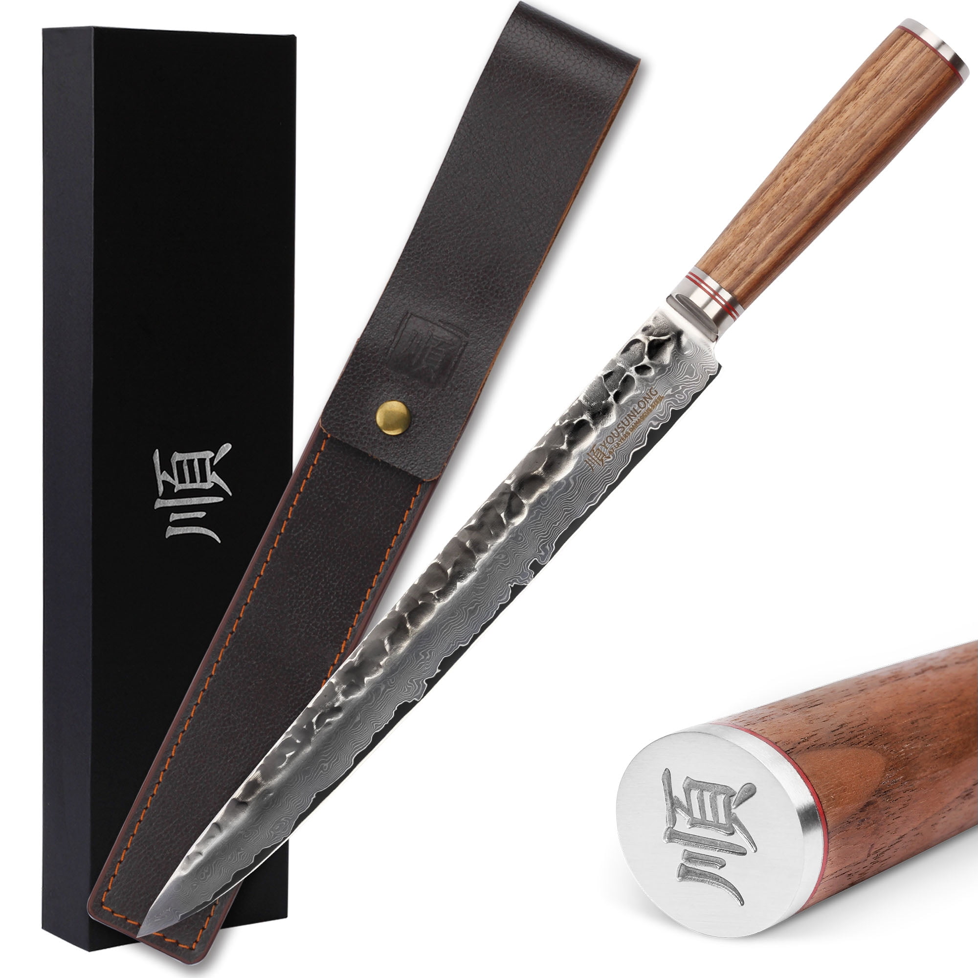 YOUSUNLONG Fillet Knife 12 inch - Japanese Damascus Steel Sashimi ...