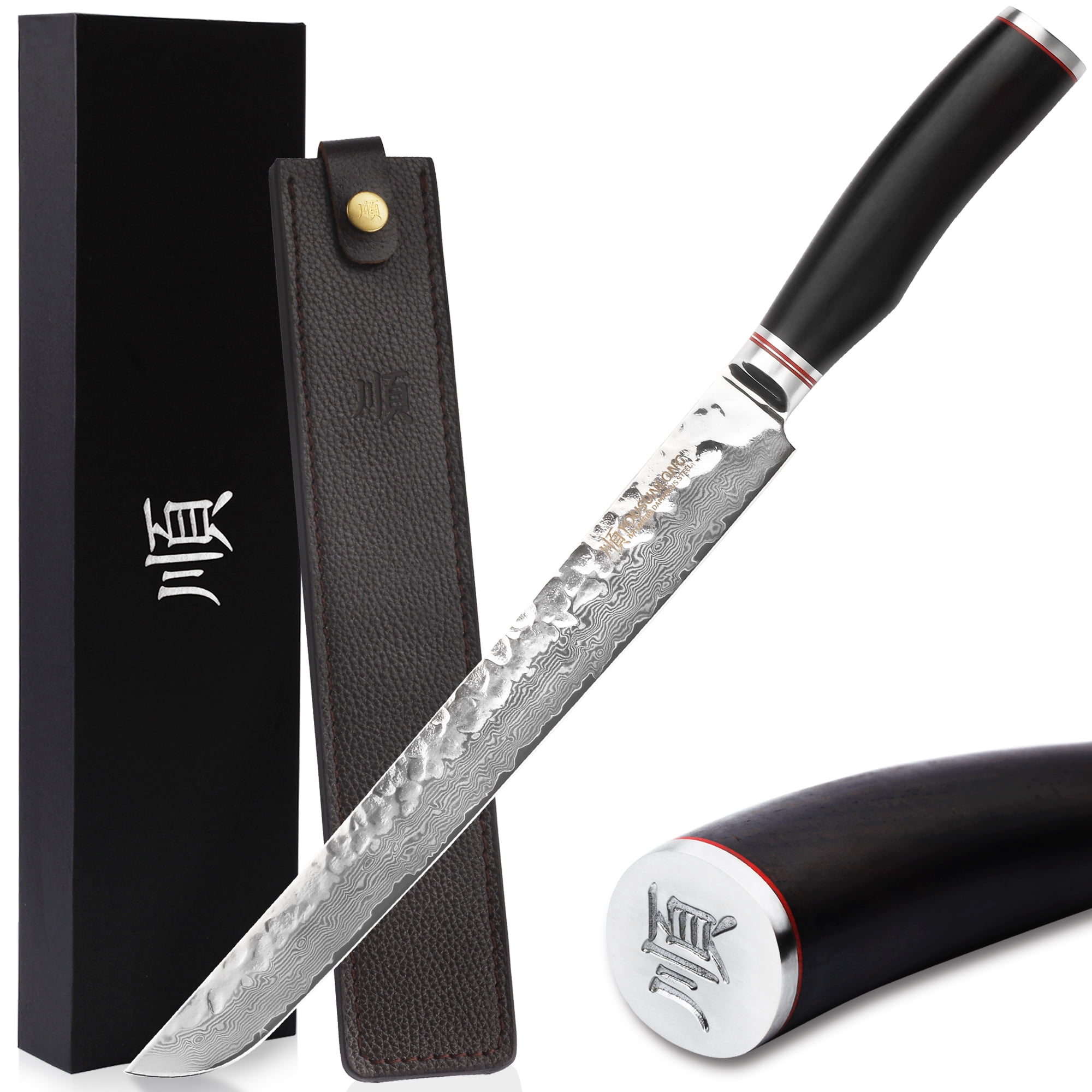 YOUSUNLONG Max Sakimaru Knife 11 inch - Japanese Damascus Steel Sashimi ...