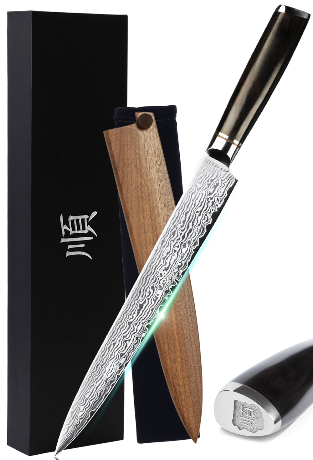YOUSUNLONG Sashimi Knife 10 inch Fillet Knife Yanagiba Sushi - Japanese ...