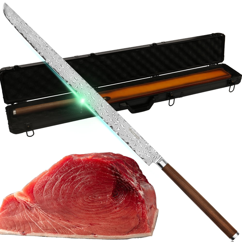 YOUSUNLONG Slicing Tuna Knife 26.5 Inch Blade - Hammered Japanese ...