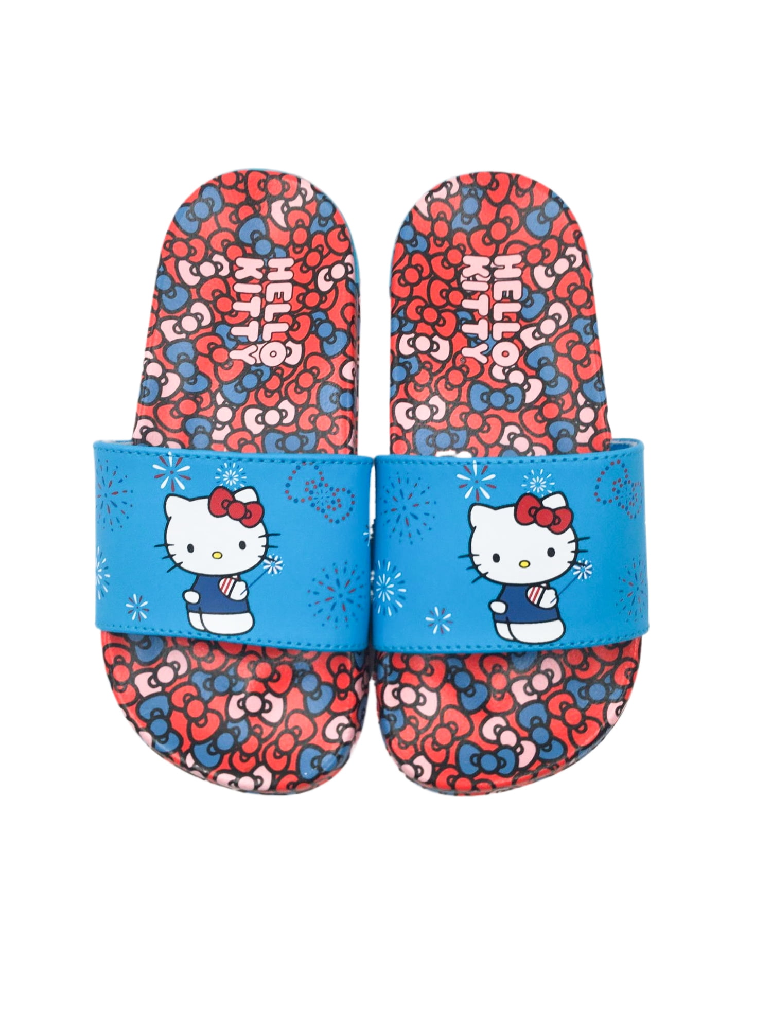 Hello Kitty & Friends Little Girls Americana Slide Sandal - Walmart.com